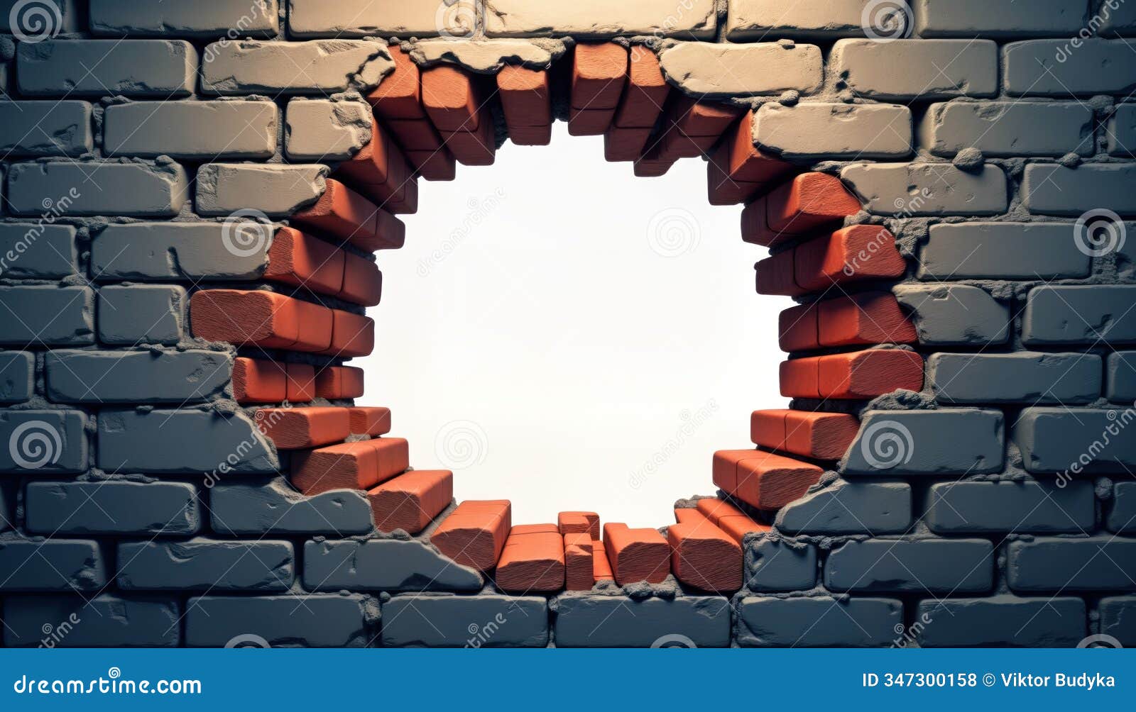 Hole Breaking, Ice Crack, Surface Background, Isolated On White ...