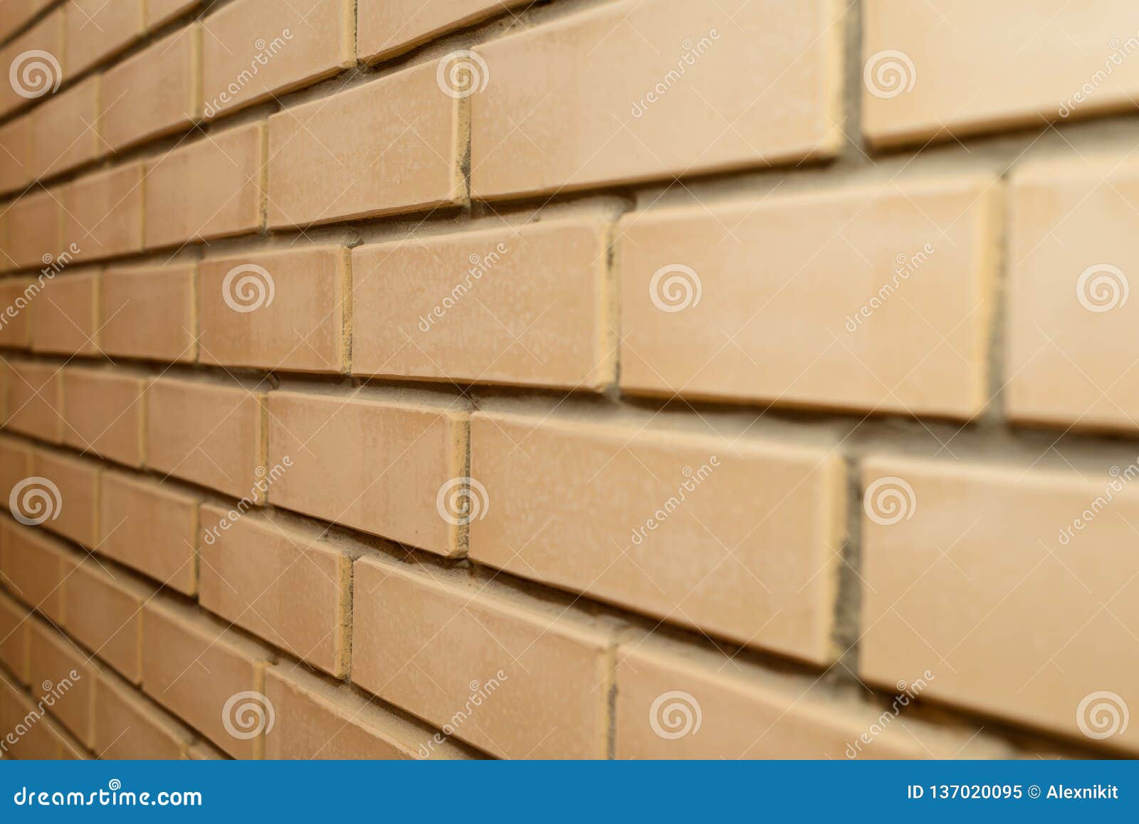 Brick Wall of Light Brown Facing Bricks Stock Image - Image of brown ...