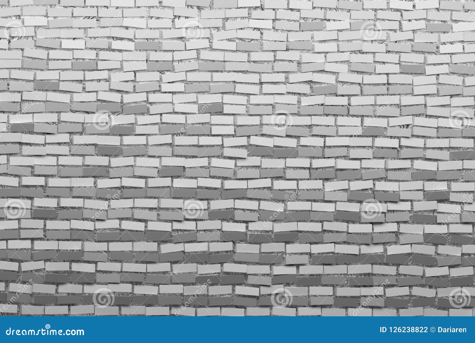 Brick Wall in Light Gray Colors. Stock Illustration - Illustration of ...