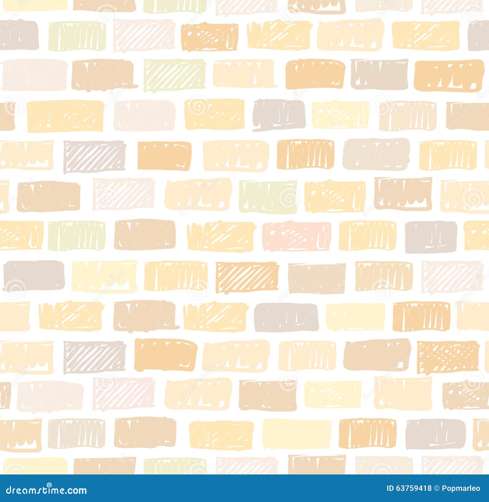 Brick Wall Light Seamless Pattern Drawing Stock Vector - Illustration ...