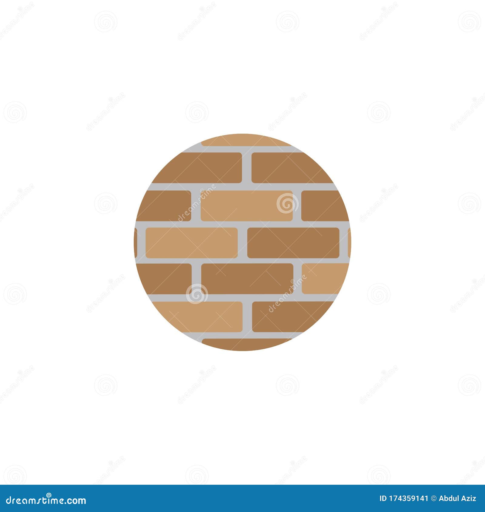 Brick wall logo vector stock vector. Illustration of wall - 174359141