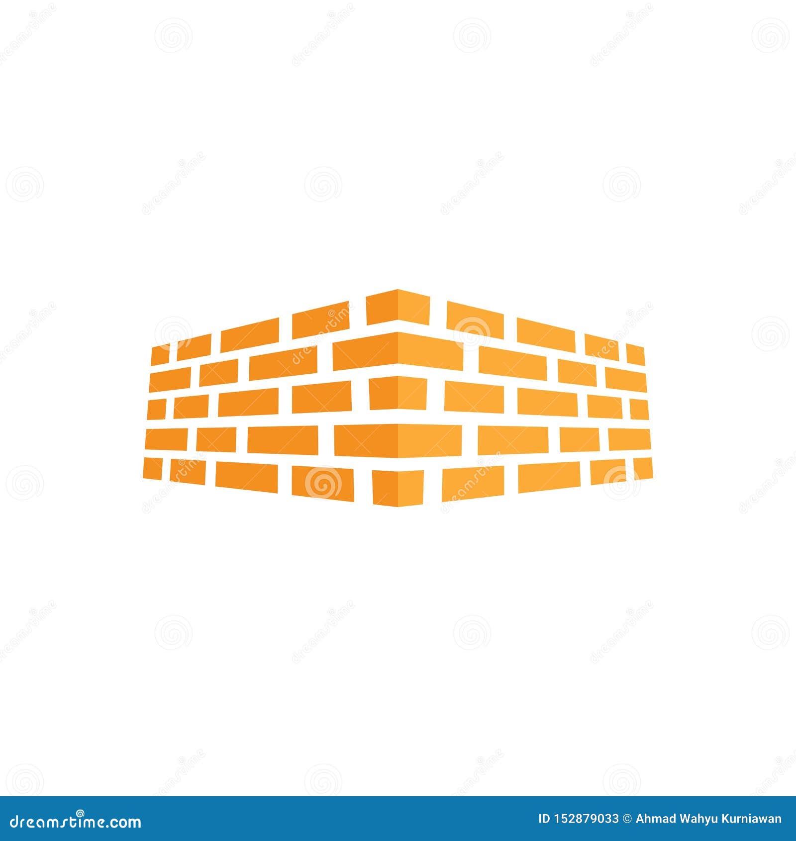 Brick wall logo vector stock vector. Illustration of creative - 152879033