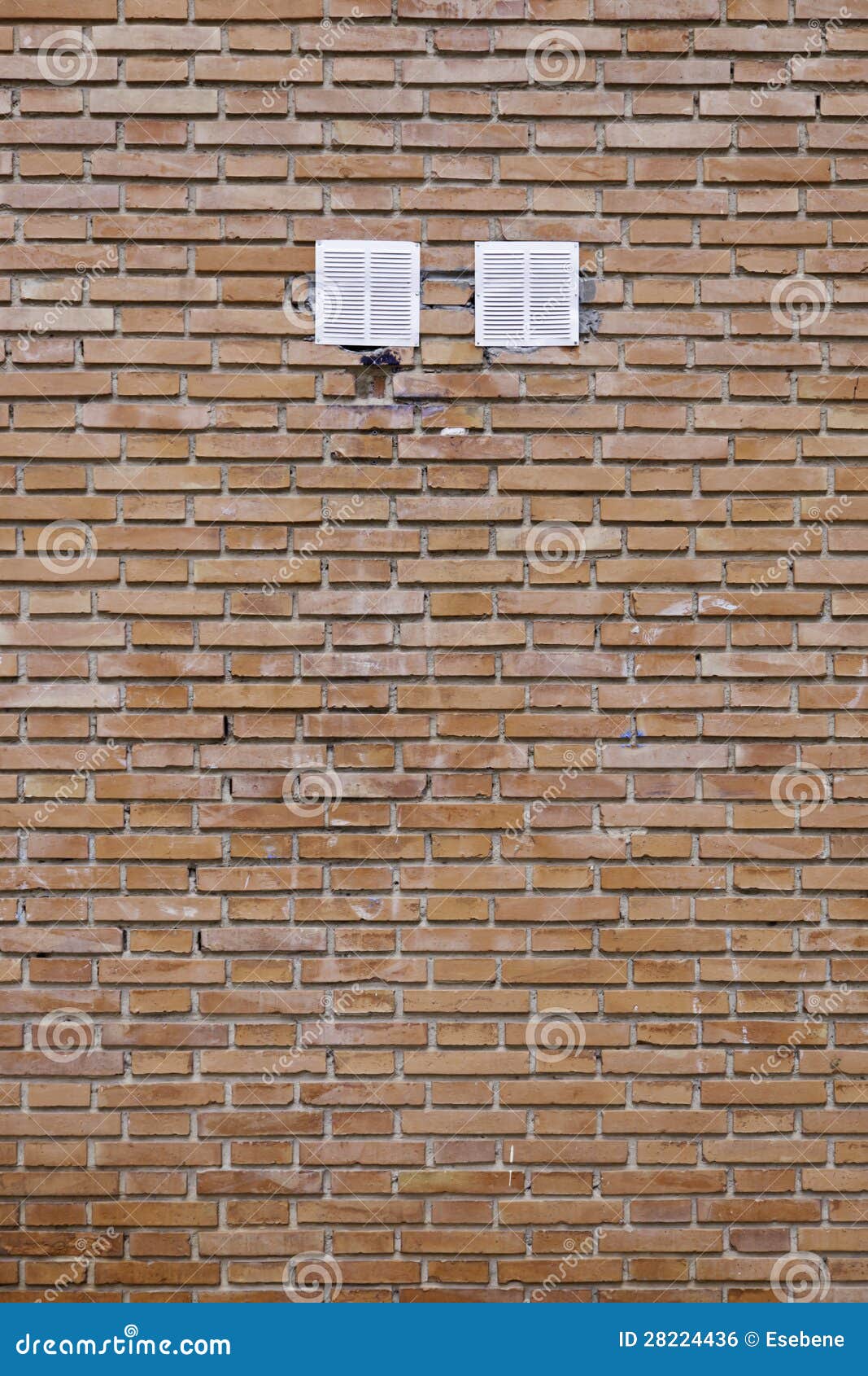 Brick wall with louvers stock photo. Image of construction - 28224436
