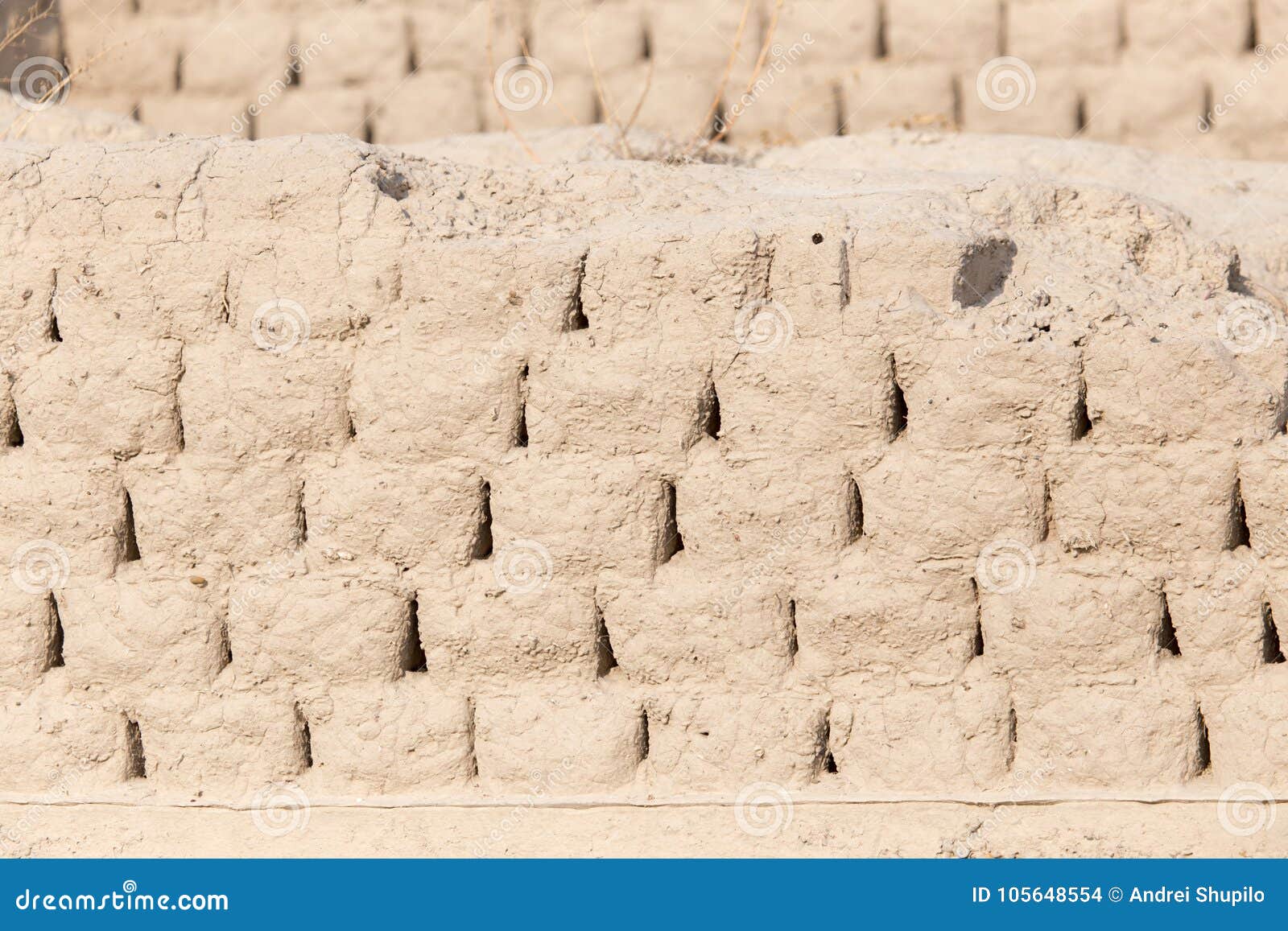 Brick wall made of clay stock photo. Image of tile, texture - 105648554