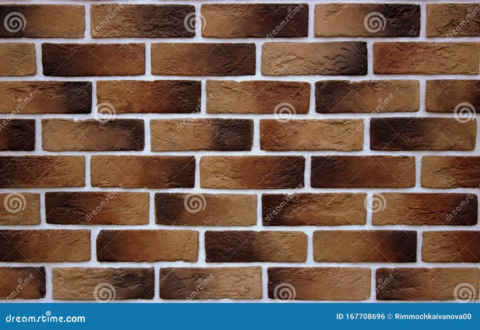 Brick Wall Made of Clinker Brick, Dark Brown with a Transition To Light ...