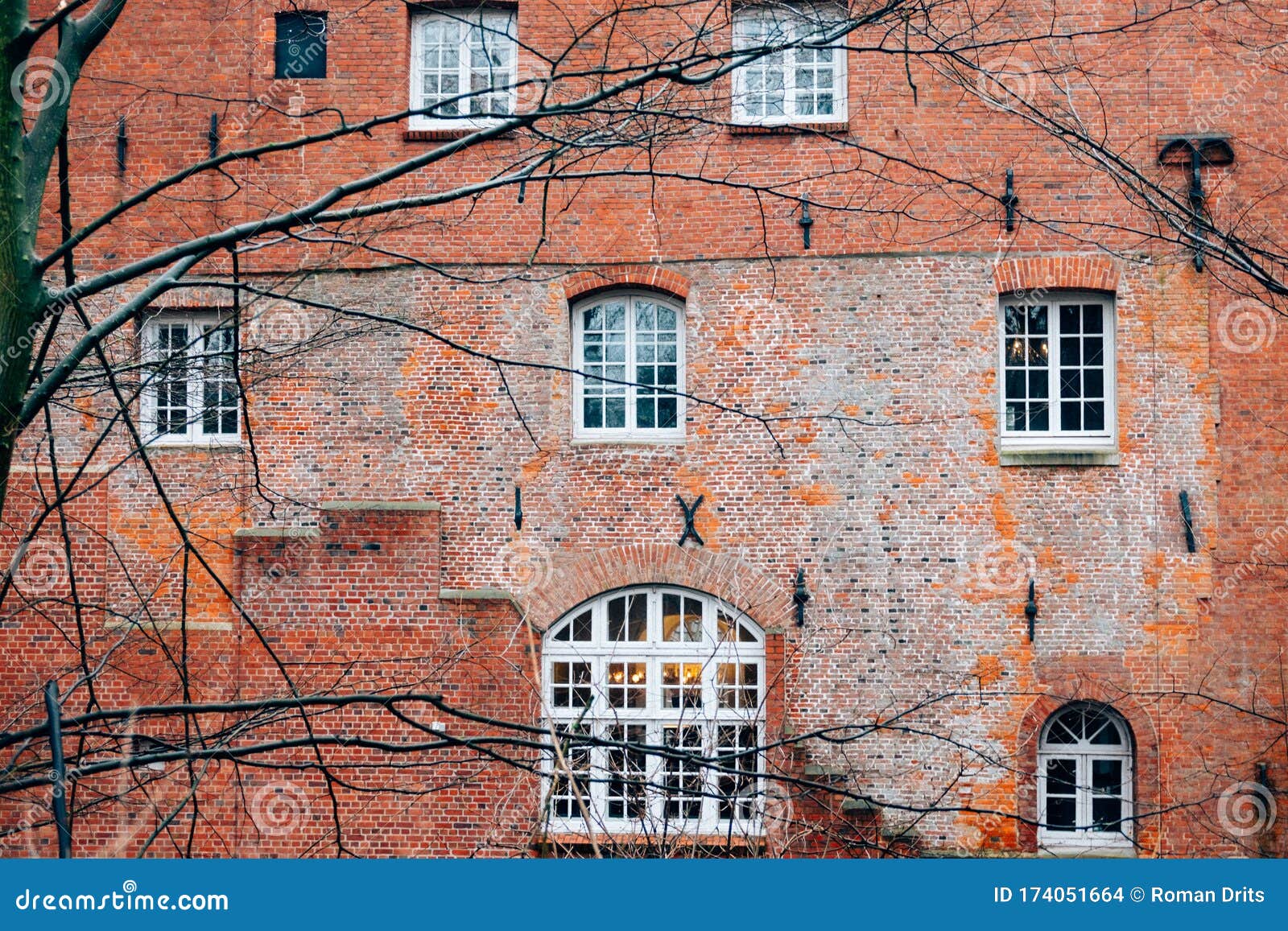 Brick Wall of a Medieval Building Stock Photo - Image of dirty, dark ...