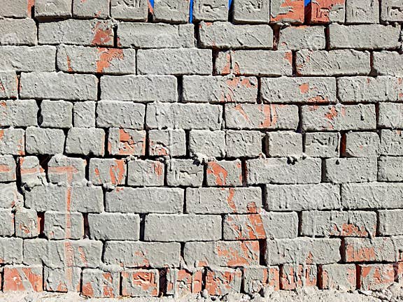 Messy brick wall stock image. Image of untidy, concrete - 133474973