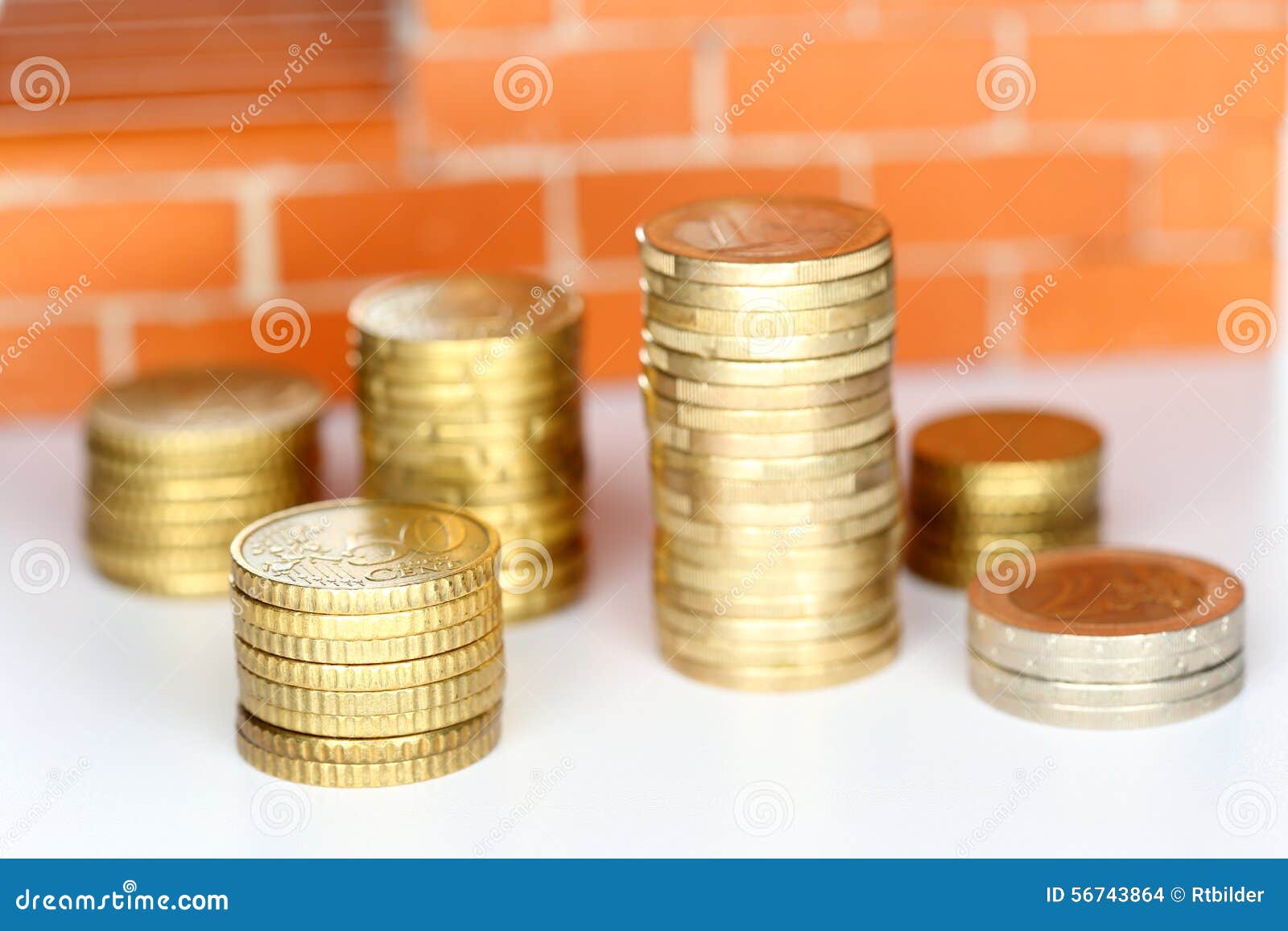 Brick wall and money stock photo. Image of banking, currency - 56743864