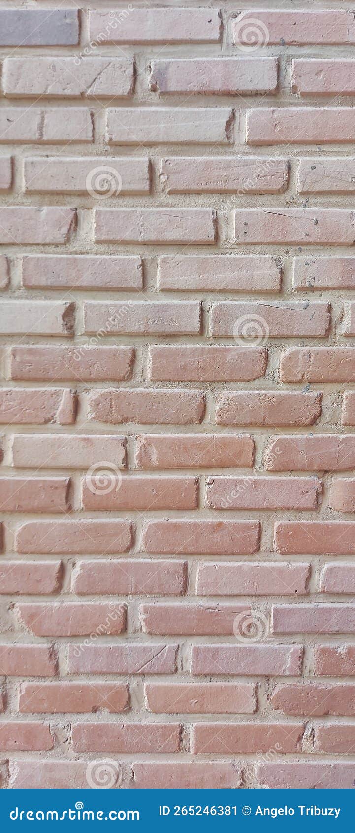 Brick Wall in Natural Clay Color Stock Image - Image of brickwork ...