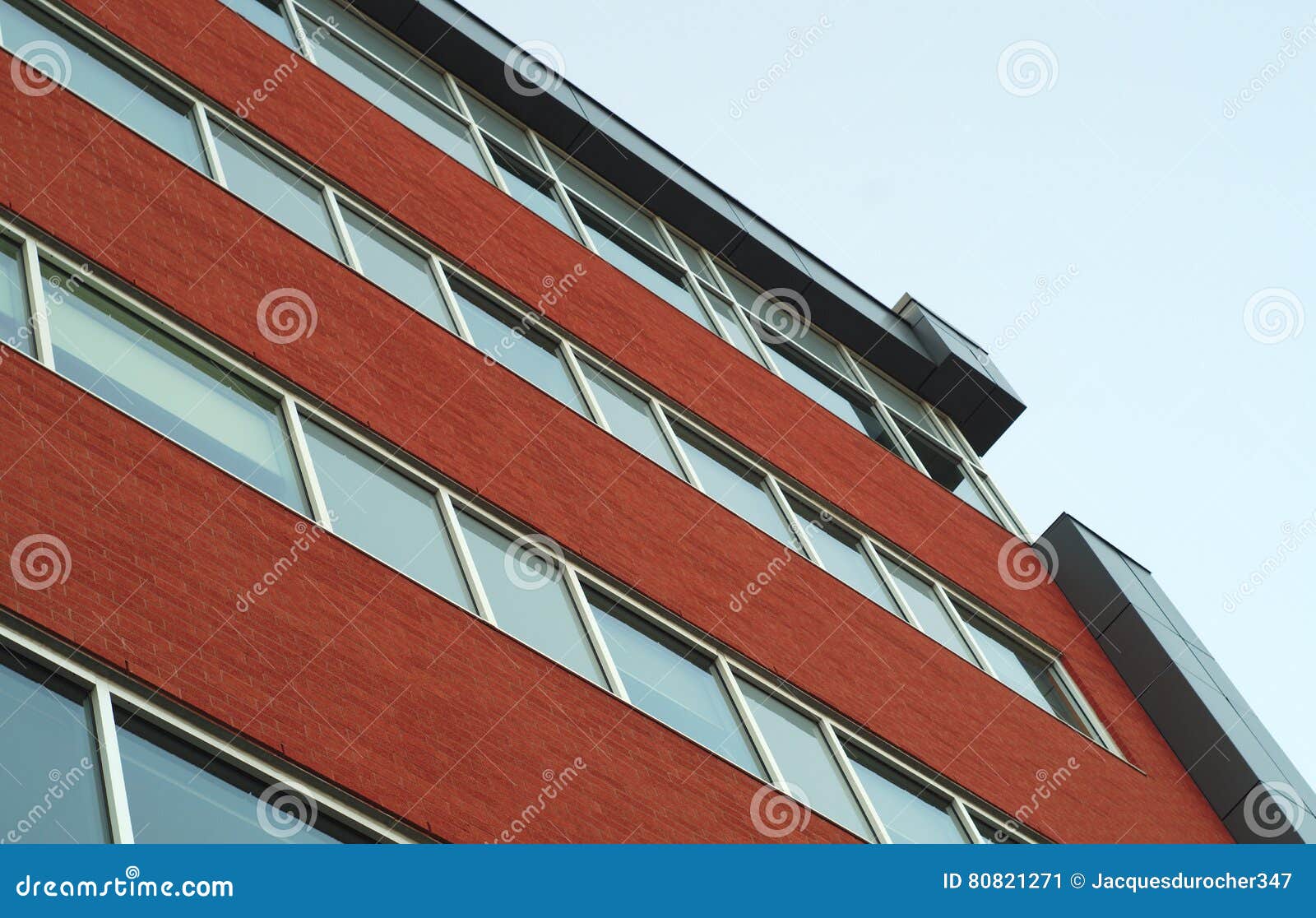 Brick Wall Office Facade Architecture Building Urban Structure Stock ...