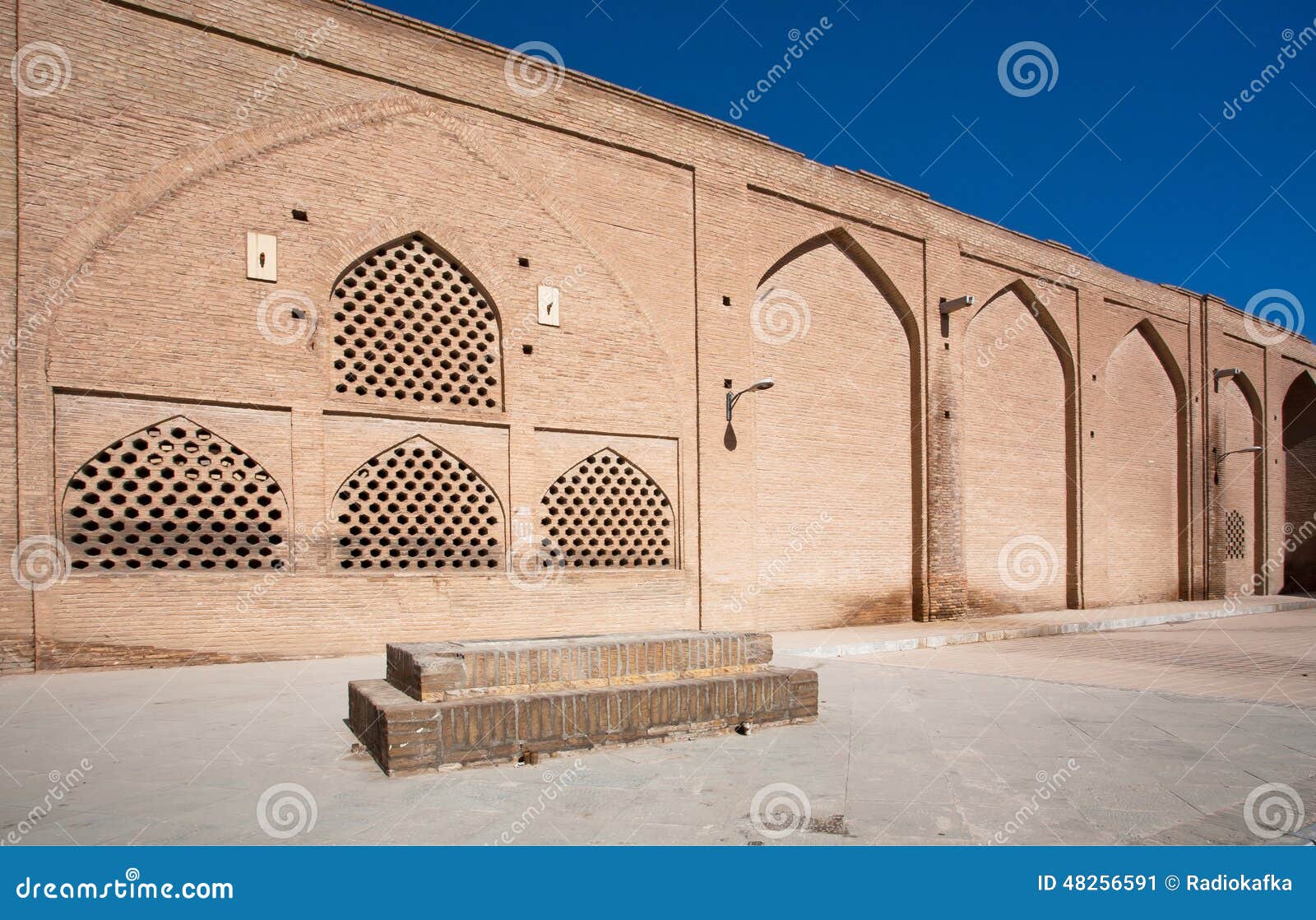 Brick Wall of an Old Building in the Iranian City Stock Image - Image ...