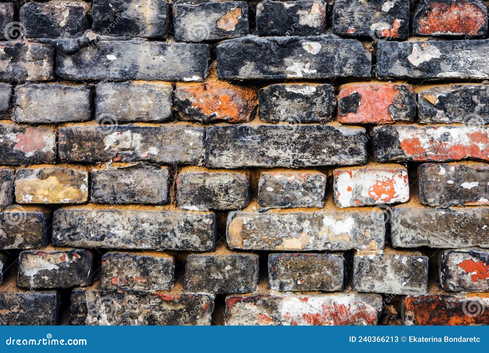 Brick Wall of Old Faded Bricks As a Background. Grunge Texture. Loft ...