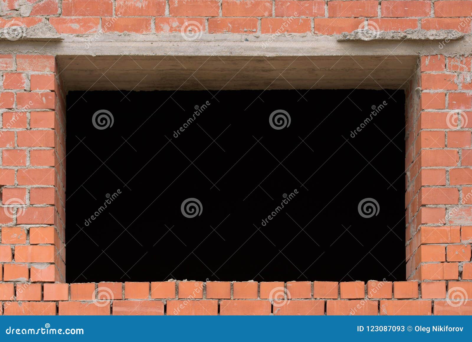 Aperture in a brick wall stock image. Image of brickwall - 123087093