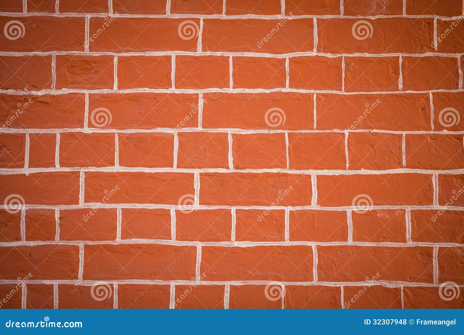 Brick wall, orange stock photo. Image of damaged, grunge - 32307948