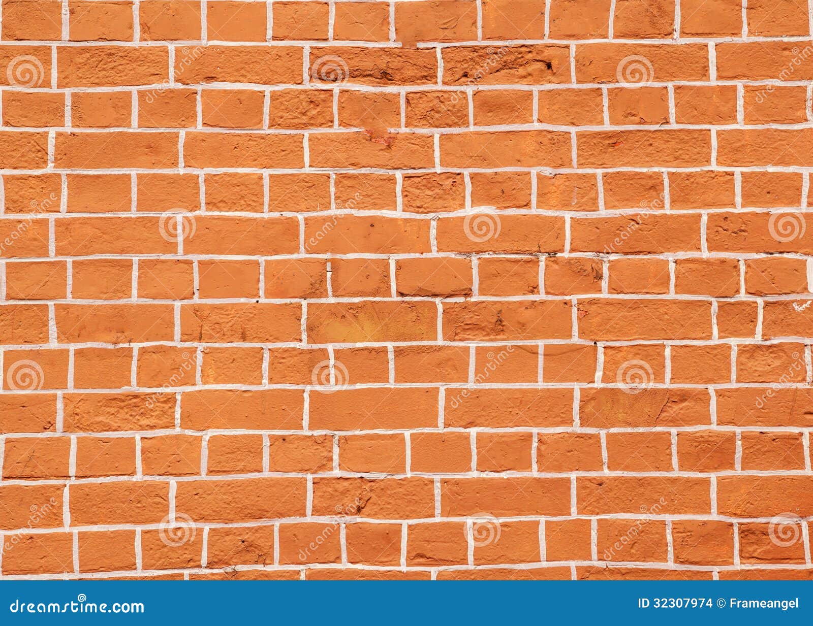 Brick wall, orange stock photo. Image of brick, grunge - 32307974