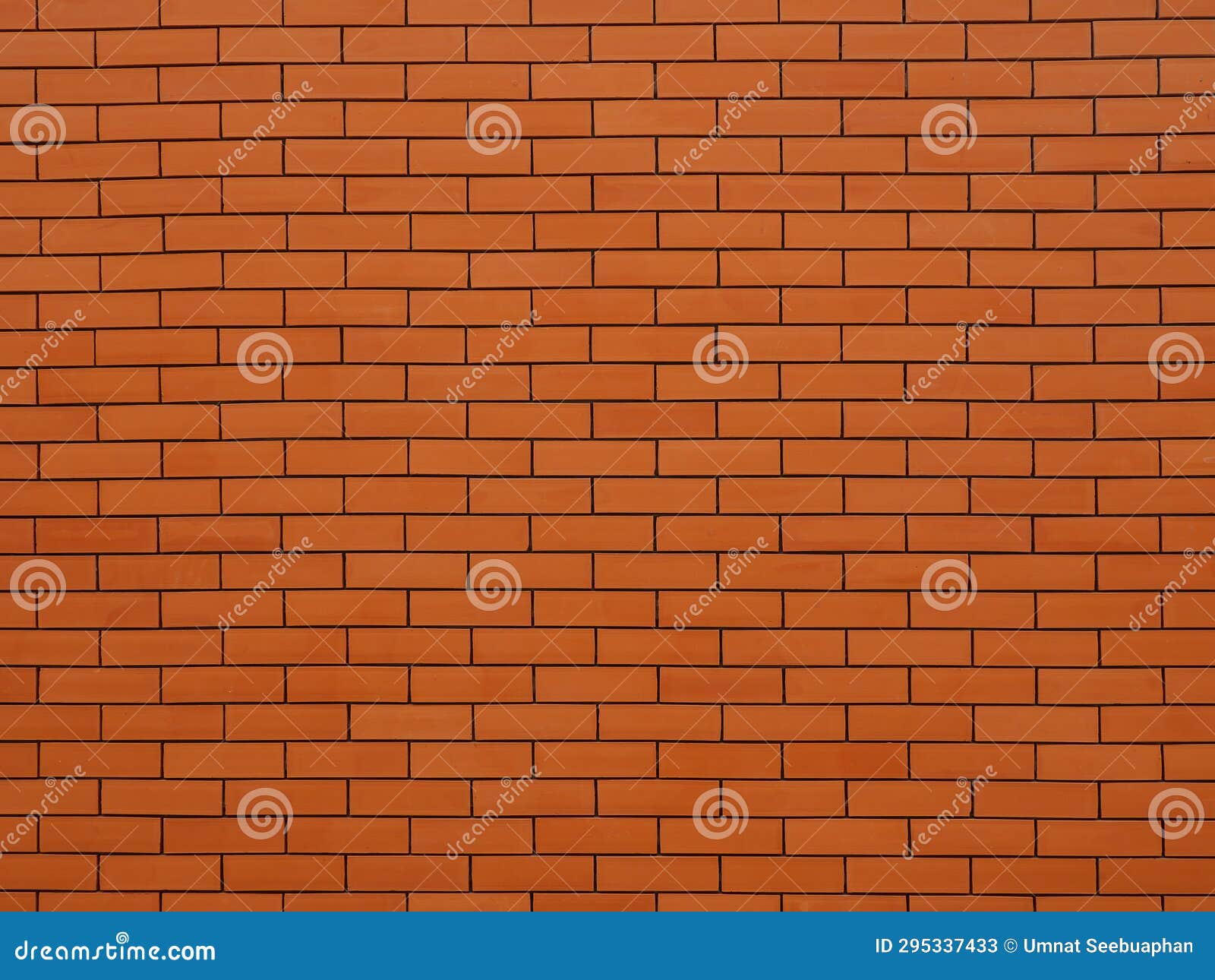 Brick Wall in Orange Color Capture Up Close Images. Deep Clefts in the ...