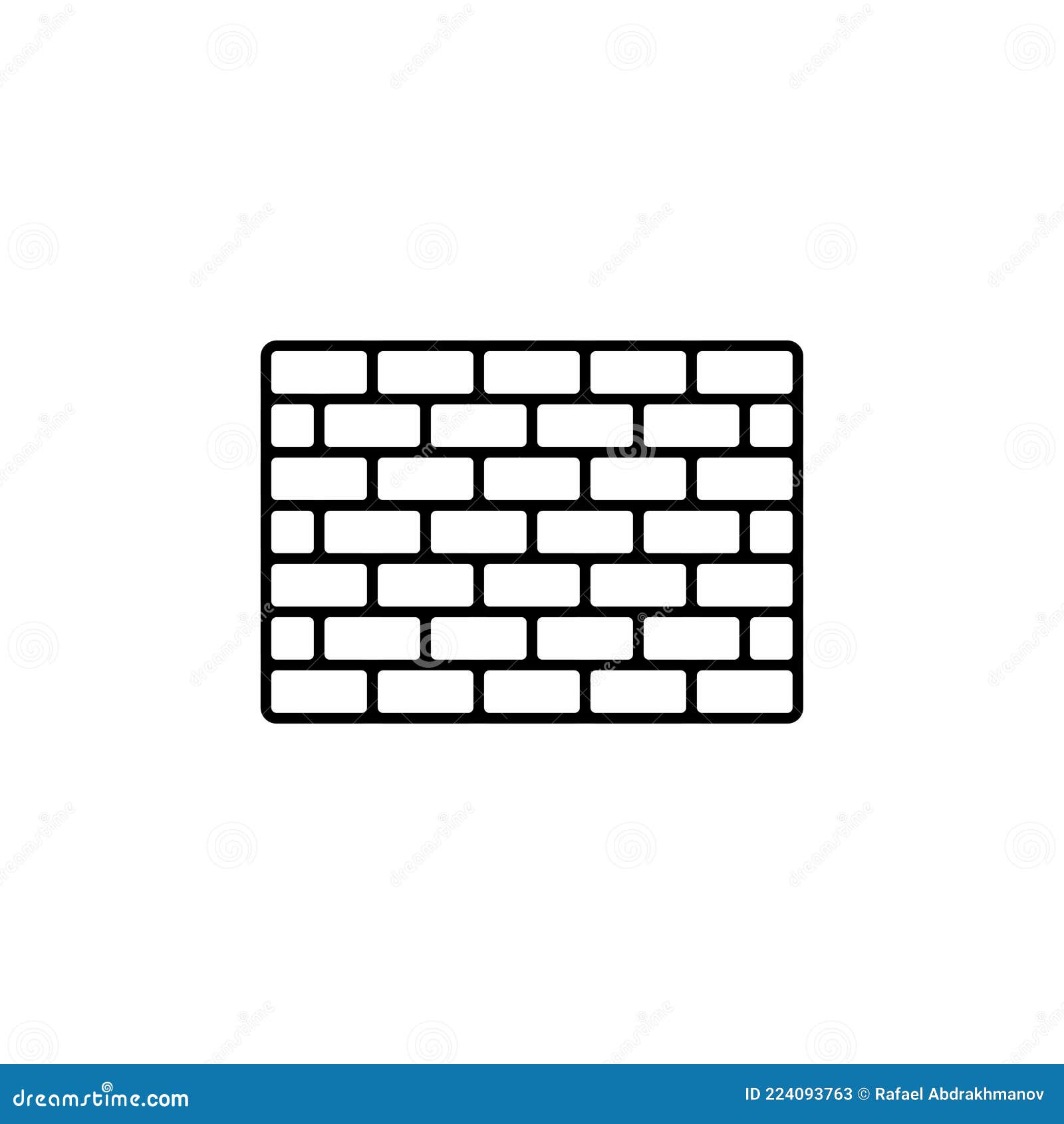 Brick Wall Outline Vector Icon. EPS 10 Illustration Stock Vector ...