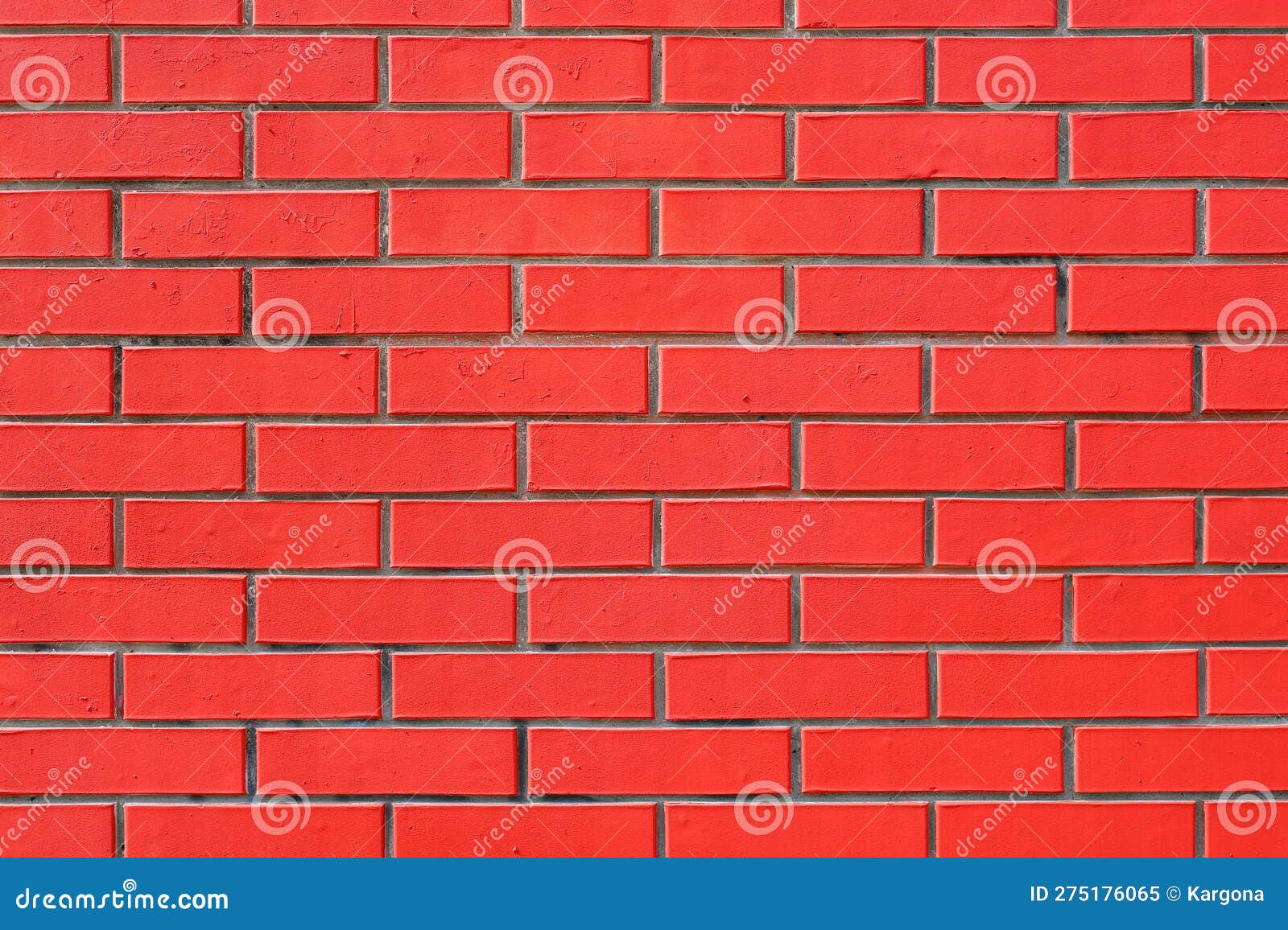 Brick Wall Painted in Bright Red Color As a Background Stock Image ...