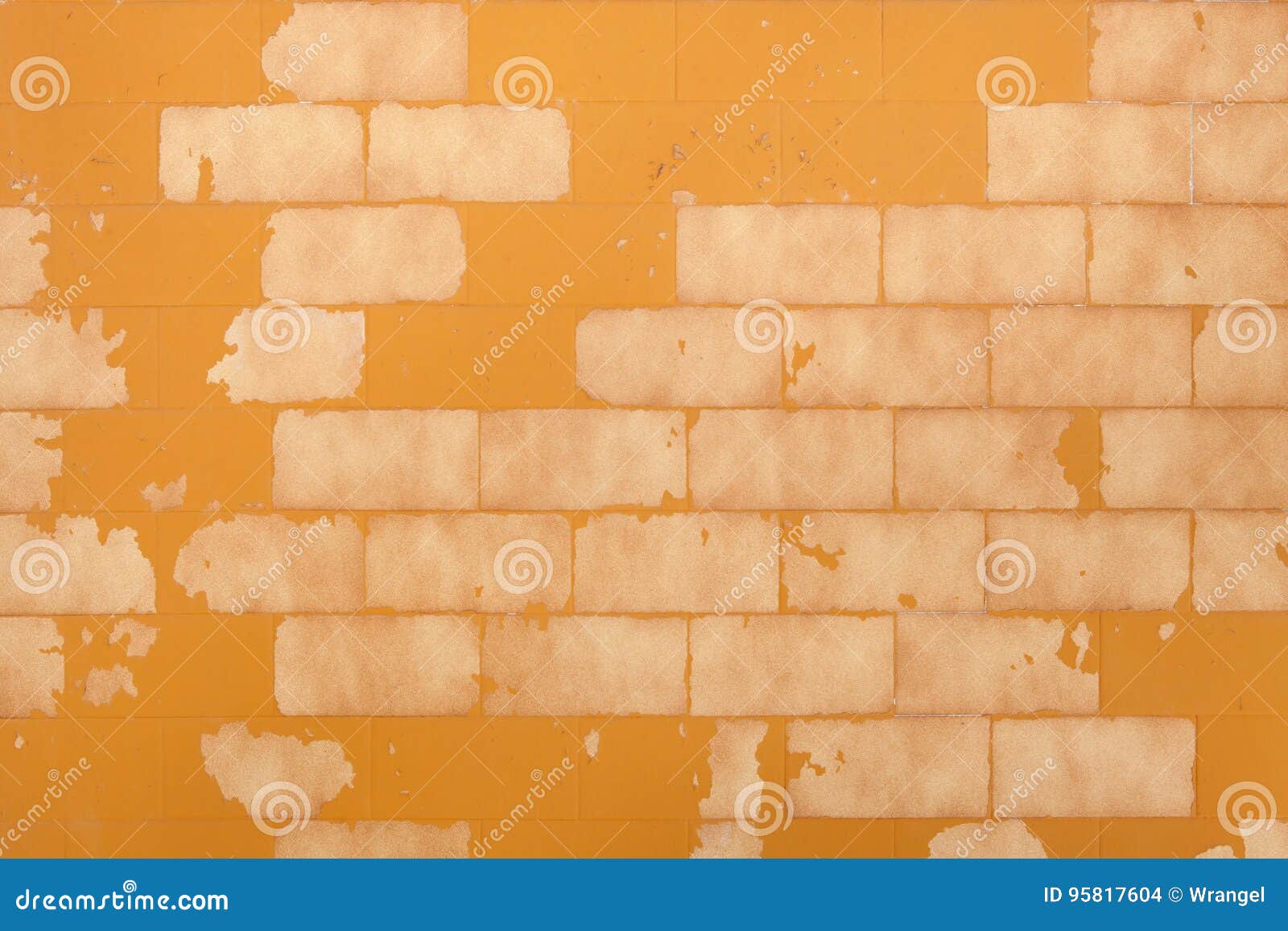 Brick Wall Painted Yellow Ochre. Stock Photo - Image of house, ochre ...