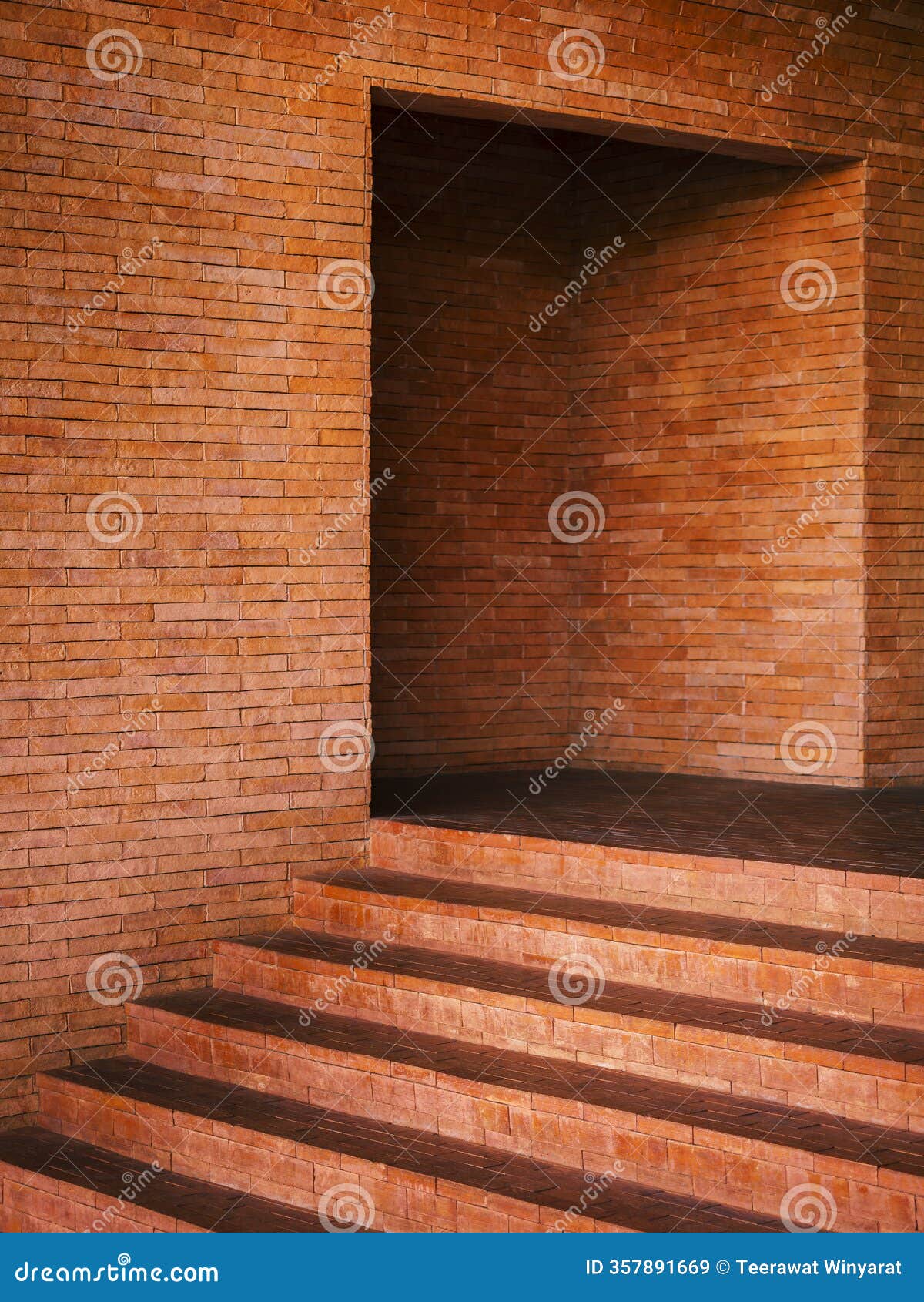 Brick Wall Panel Building Space Stair Step Architecture Details Stock ...