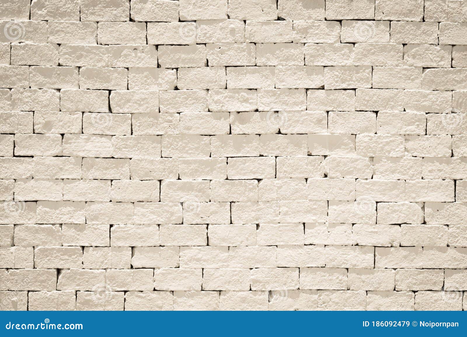 Brick Wall Pattern Texture Background Painted in Light Cream Color ...