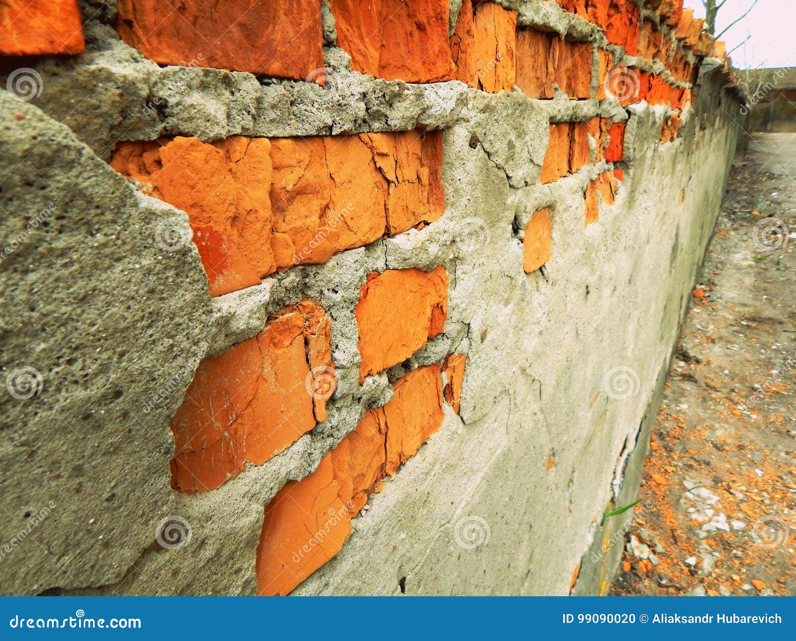 Brick wall stock photo. Image of side, perspective, texture - 99090020