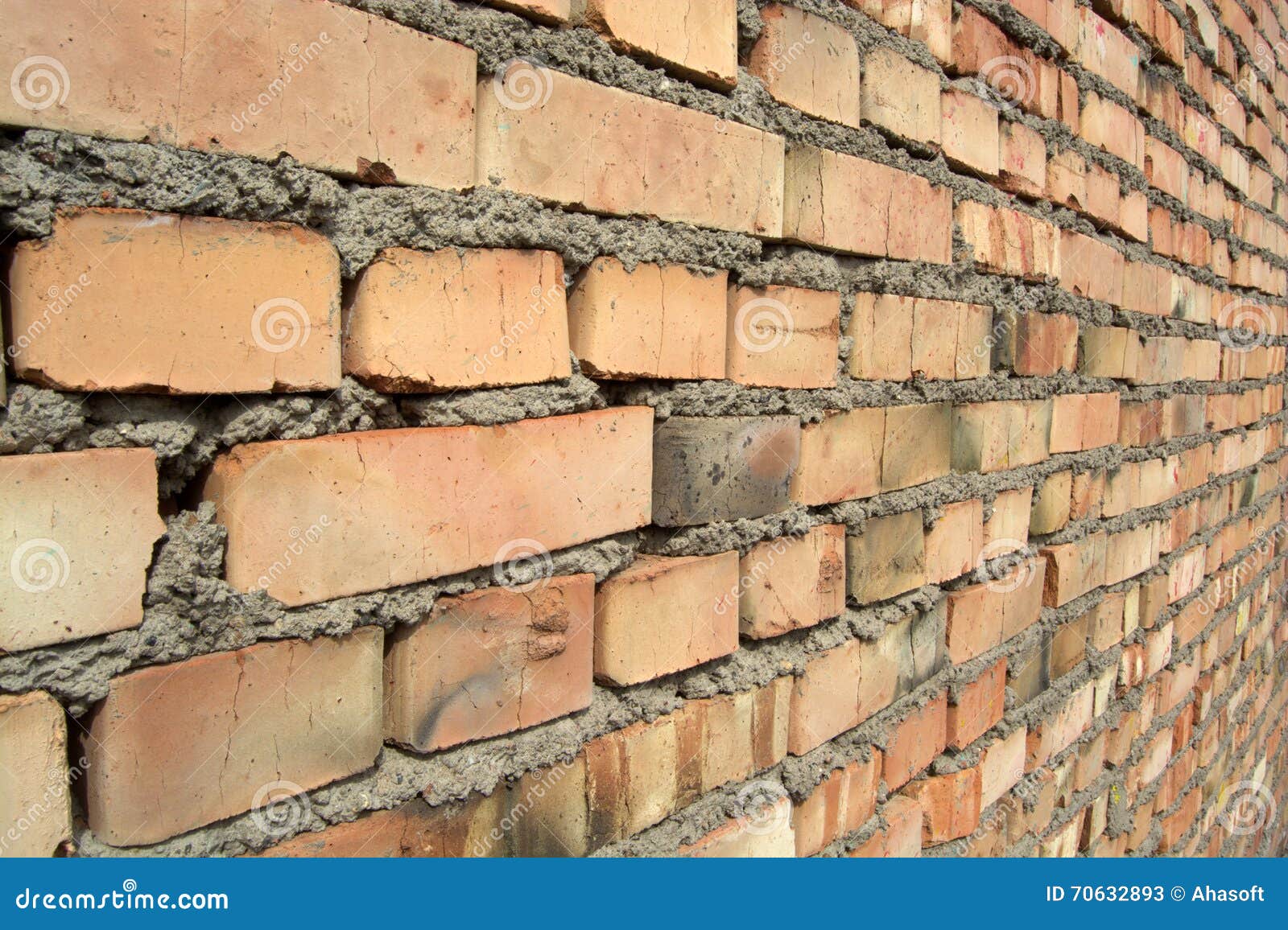 Brick Wall Perspective stock image. Image of masonry - 70632893