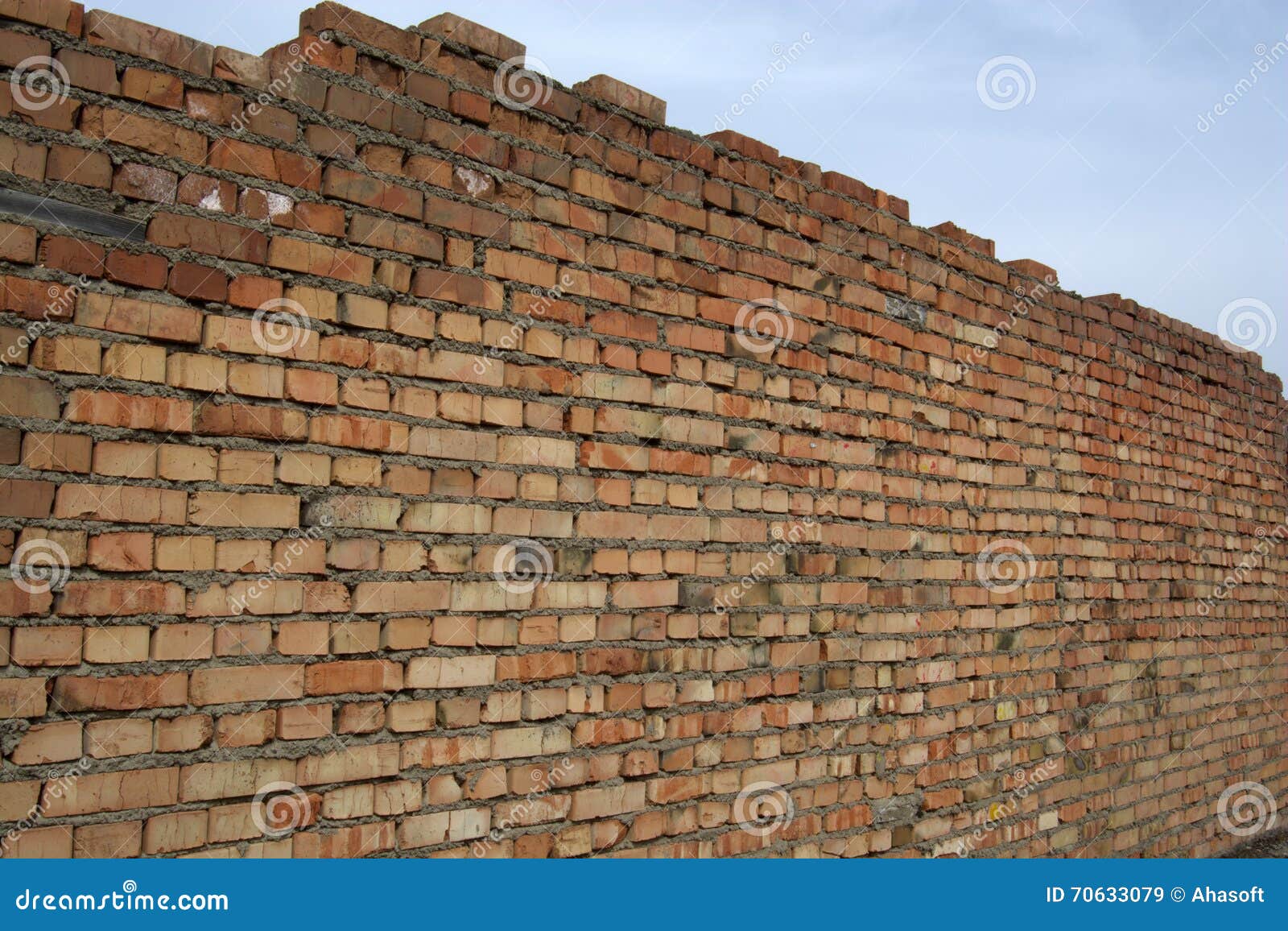Brick wall perspective stock image. Image of perspective - 70633079