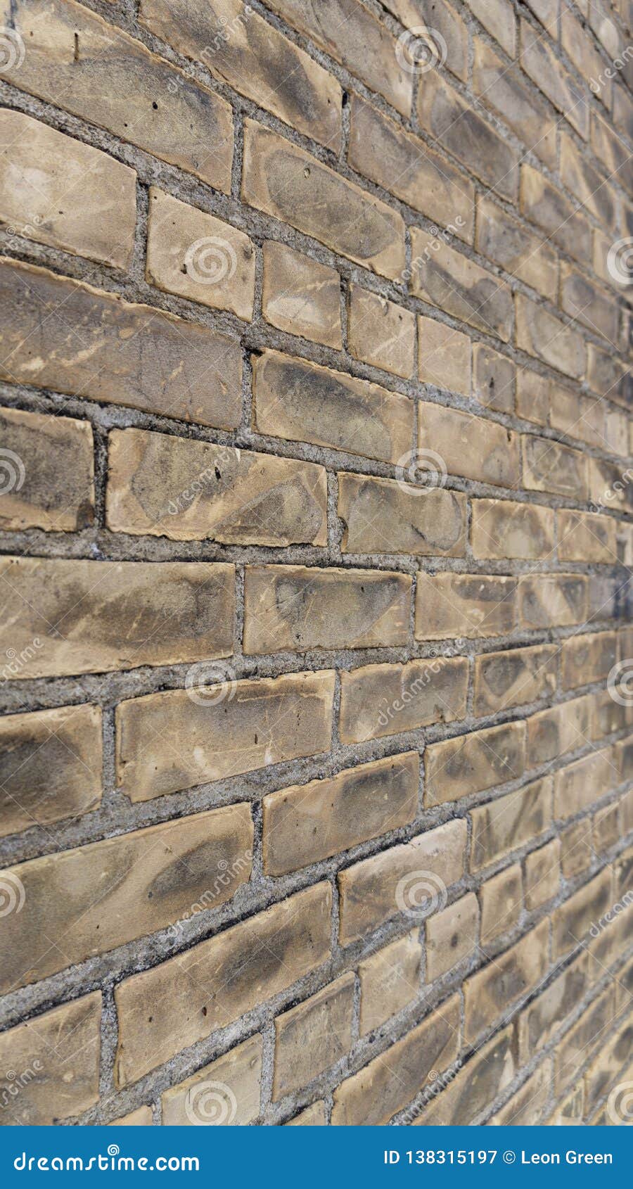 Brick Wall Perspective View Stock Image - Image of background, brown ...