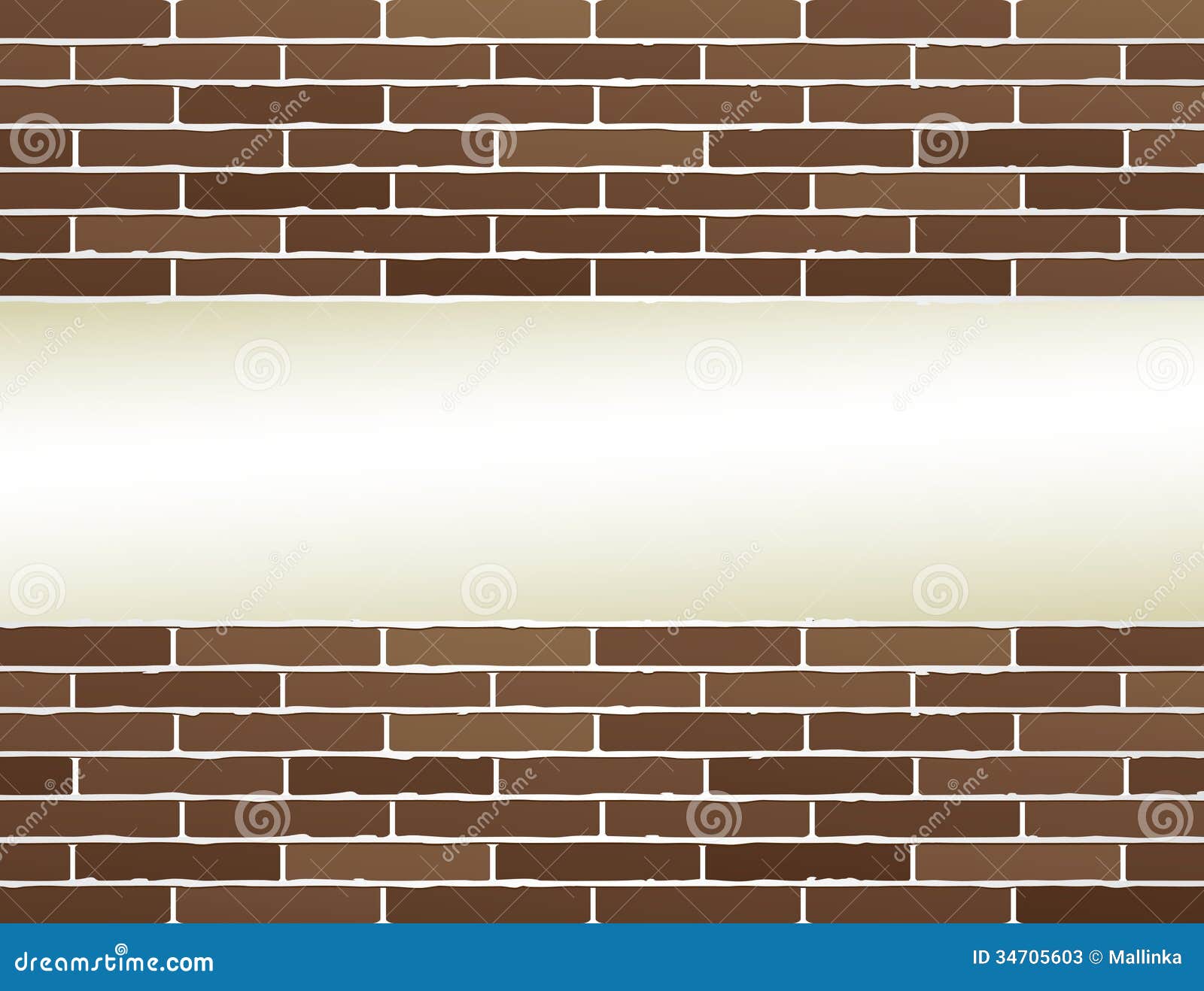 Brick Wall with Place for Text Stock Vector - Illustration of blank ...
