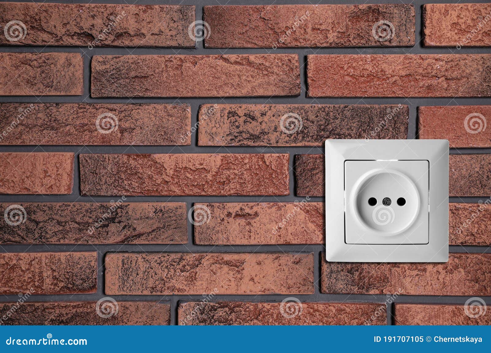Wall with Power Socket, Space for Text. Electrical Supply Stock Image ...