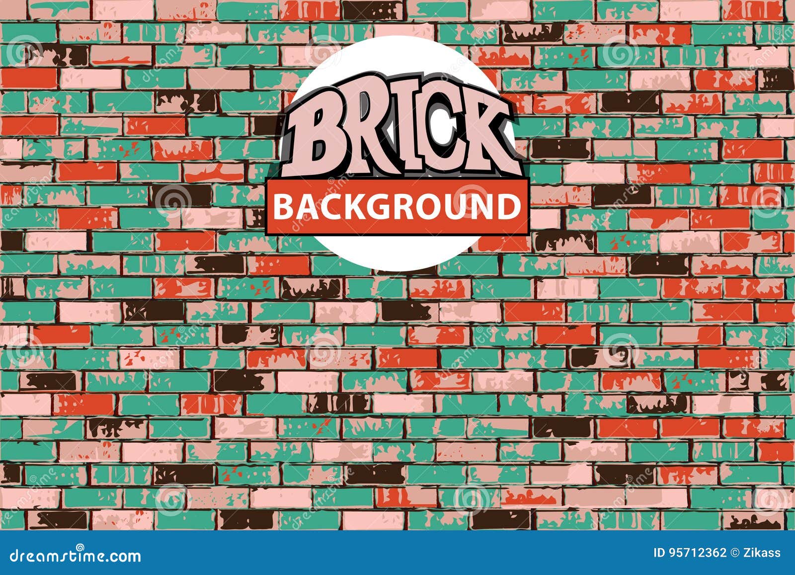 Brick Wall stock illustration. Illustration of abstract - 95712362