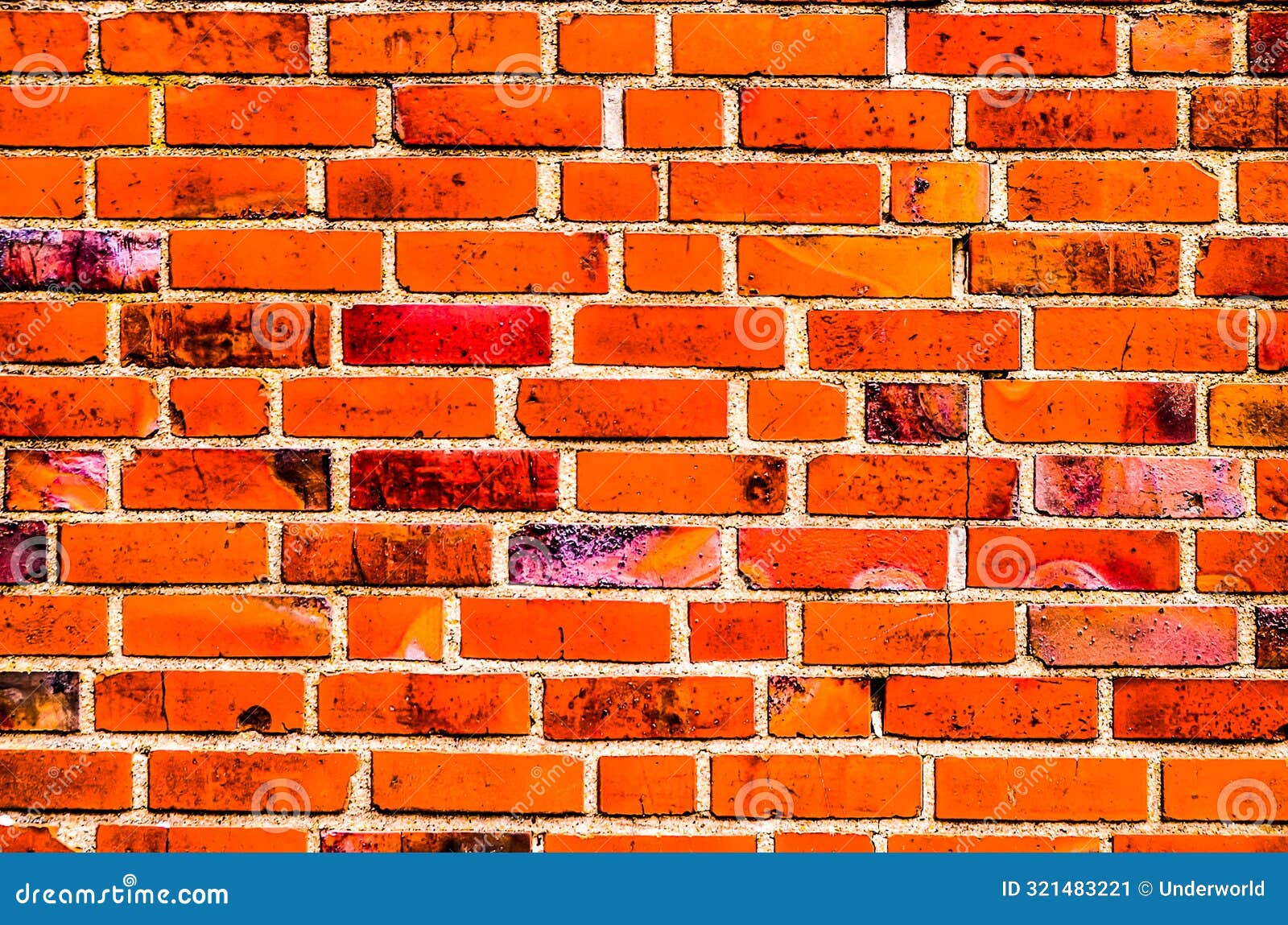 A Brick Wall with a Red Brick Color Stock Image - Image of concrete ...