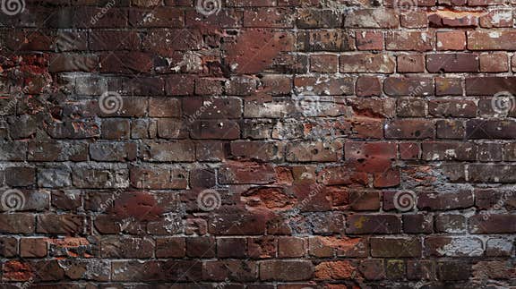 A Brick Wall with Red Bricks and White Mortar. the Bricks are Arranged ...