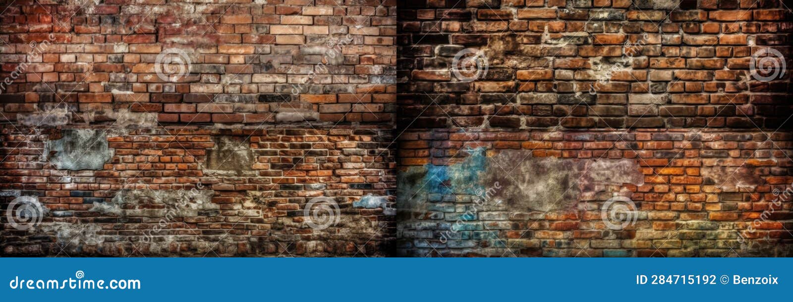 Brick Wall of Red Color, Wide Panorama of Masonry. AI Generative. Stock ...