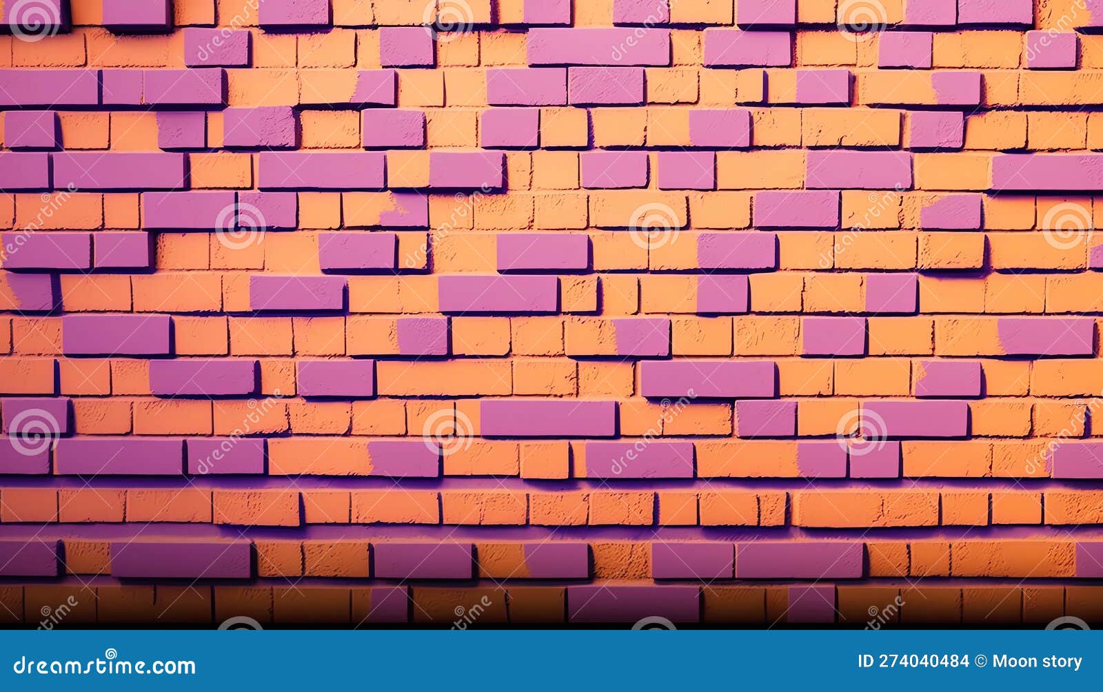 Brick Wall of Red and Purple Color Create with Generative Ai Stock ...