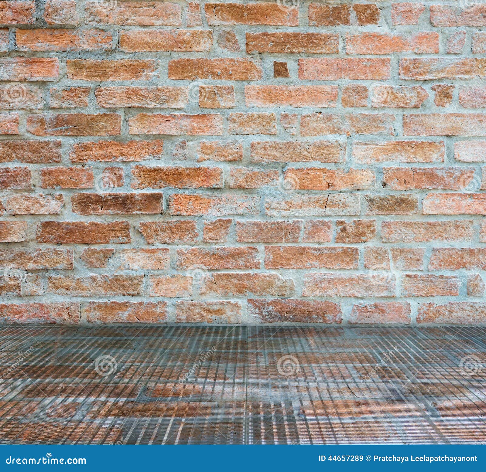 Brick Wall Reflection on Glass Floor Stock Image - Image of brick ...