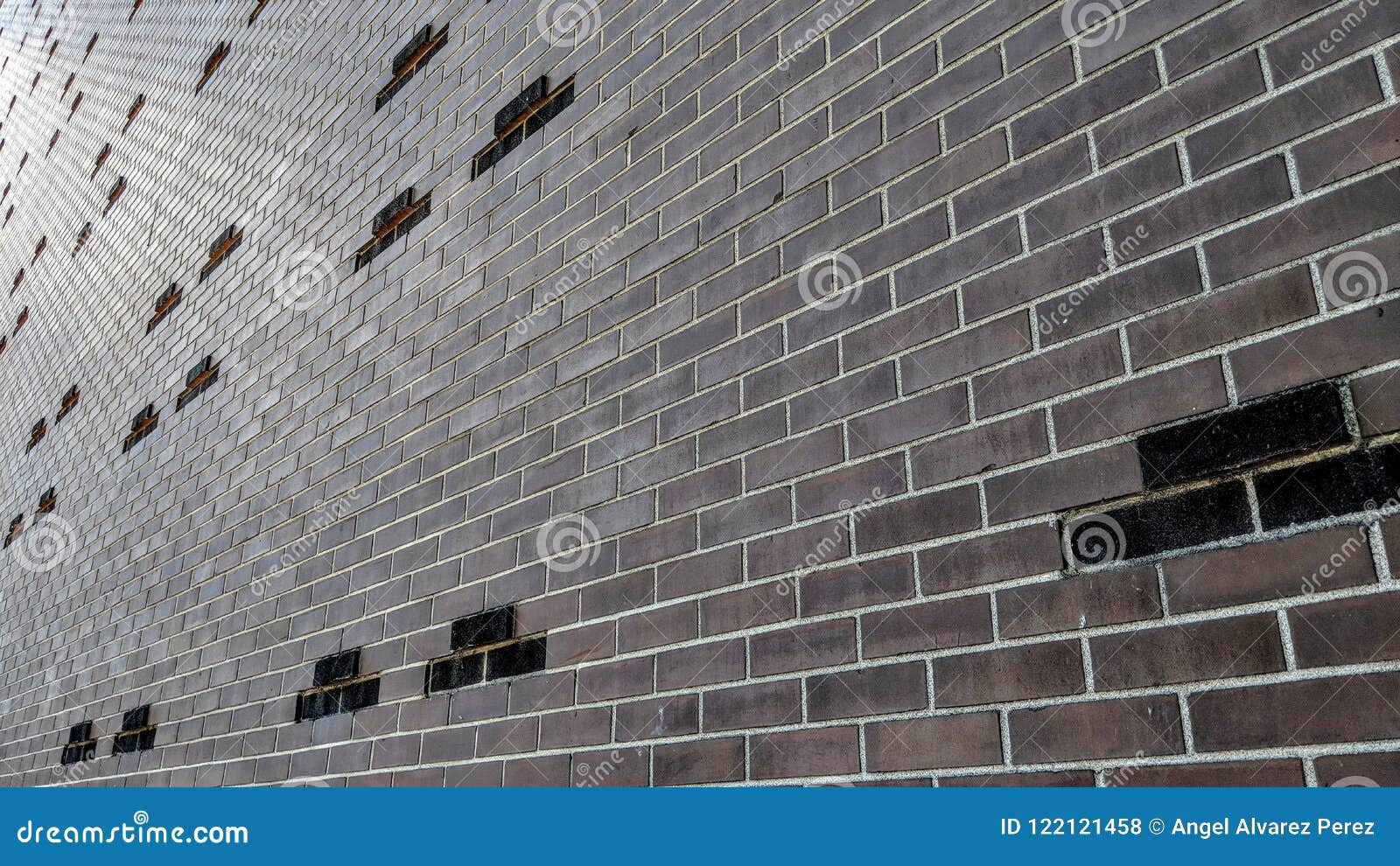 Brick Wall with Reflections of Light Ray Stock Photo - Image of ...