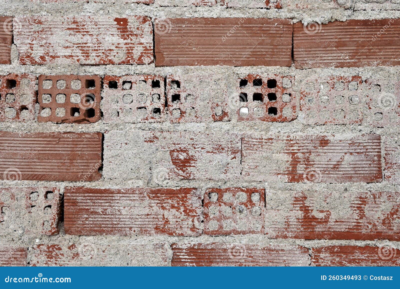 Brick Wall with Remaing Plaster Stock Image - Image of design, space ...