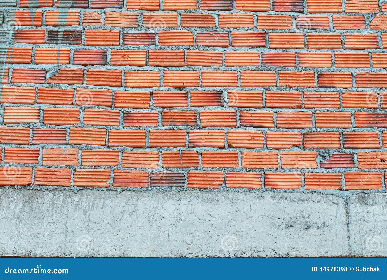 Brick Wall in Residential Building Construction Stock Photo - Image of ...