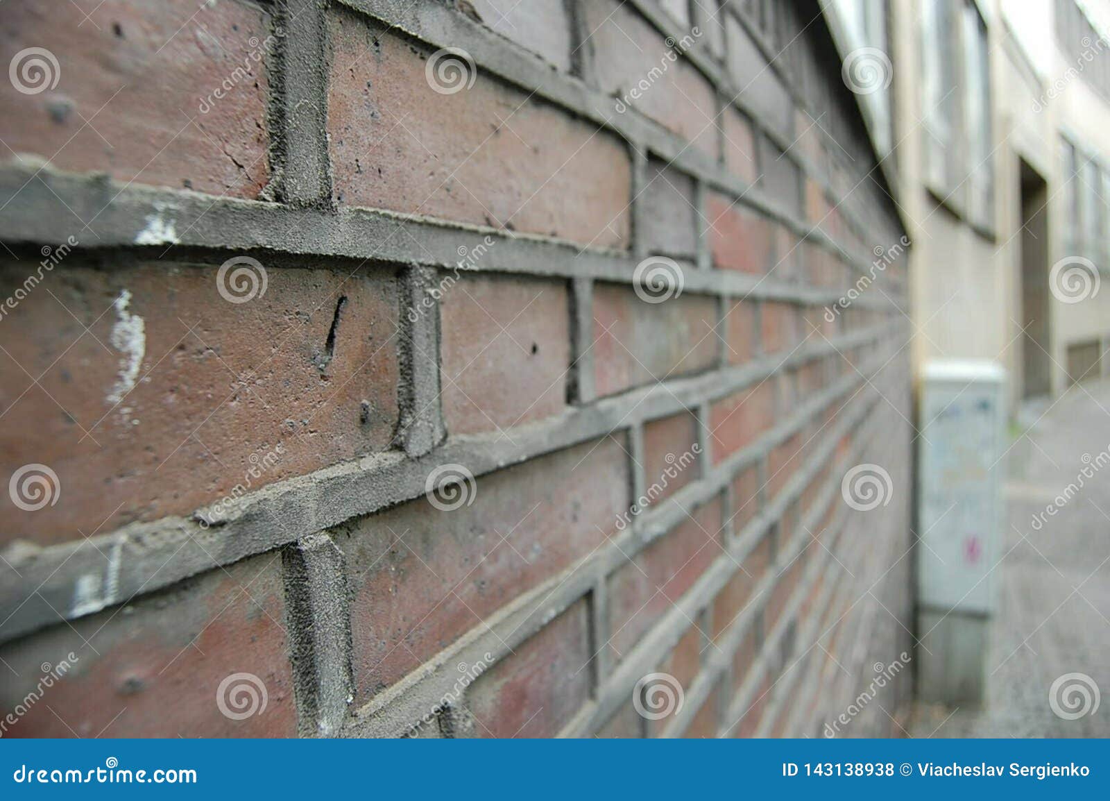 Brick Wall with Reverse Masonry - Brick Recessed Inside, Cement Mortar ...