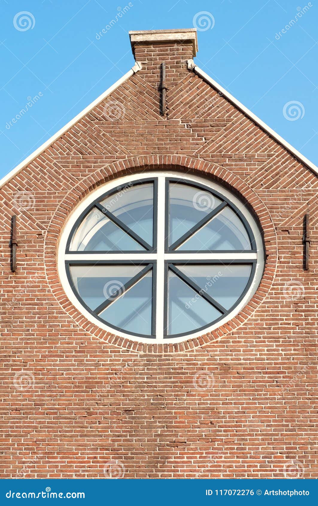 Brick Wall with Round Window I Stock Photo - Image of circular, stone ...