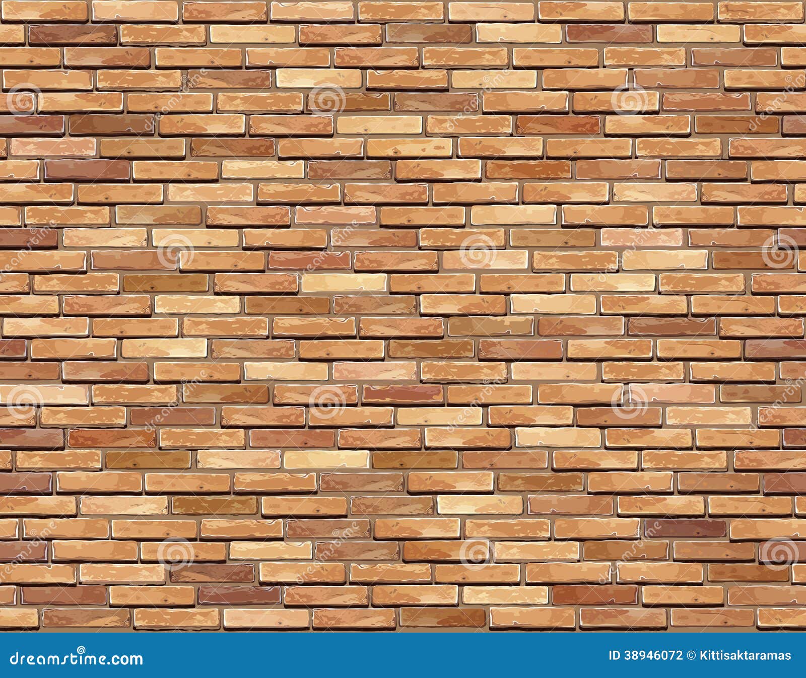 Brick Wall Seamless Illustration Background. Stock Vector ...