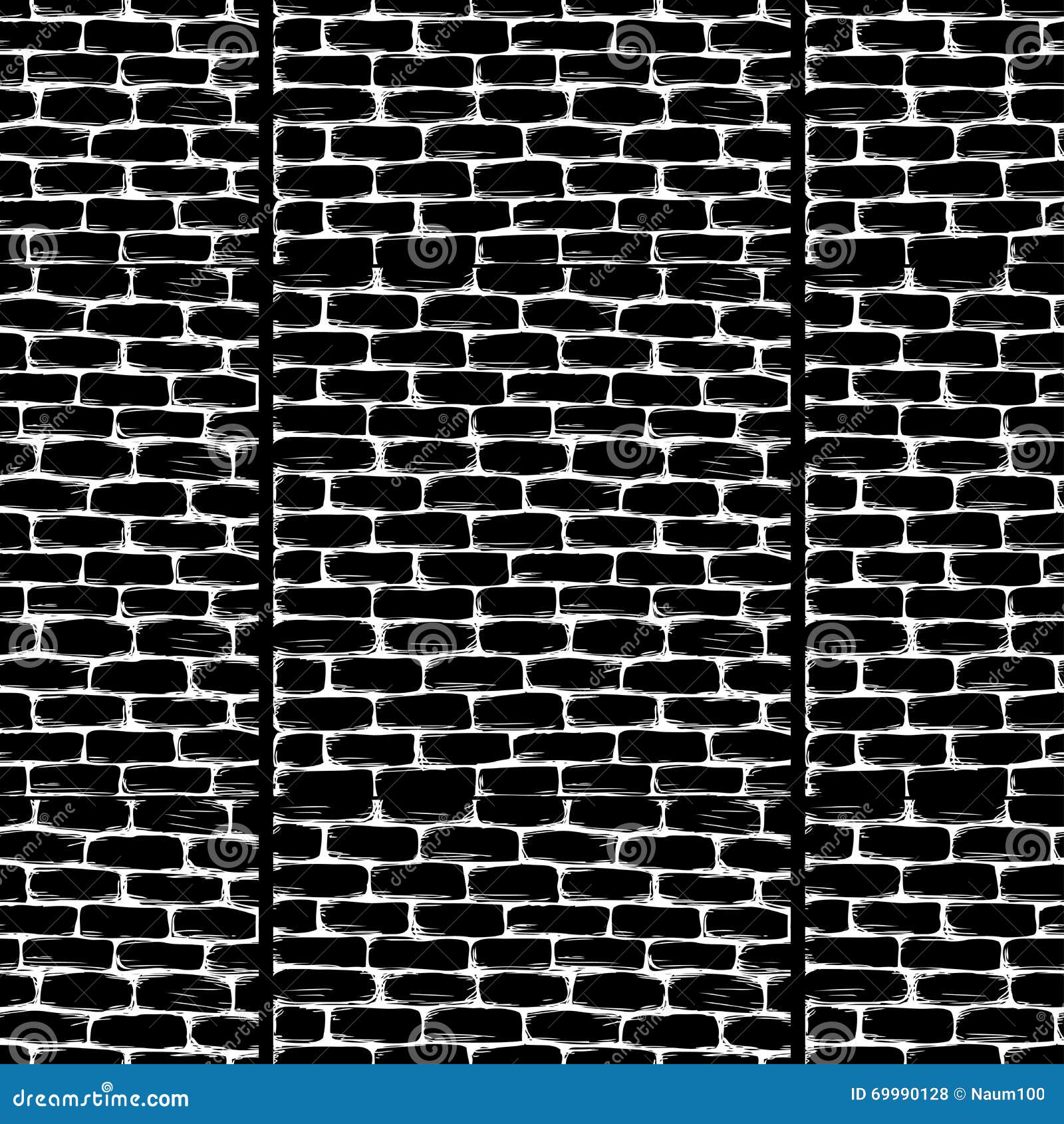 Brick Wall Seamless Pattern Stock Vector - Illustration of cement ...