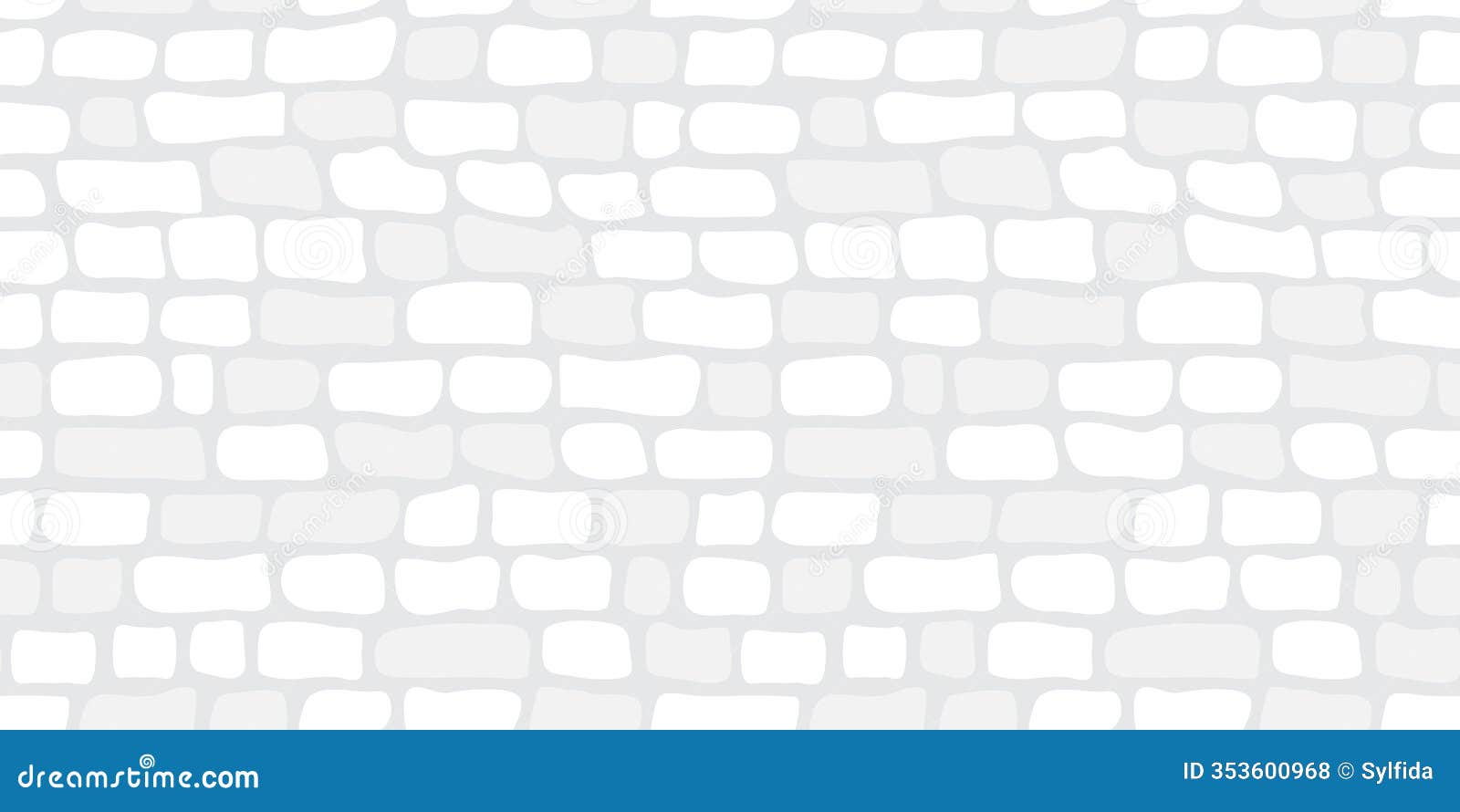 Brick Wall Seamless Pattern, Light Tile Texture, White and Gray Stone ...