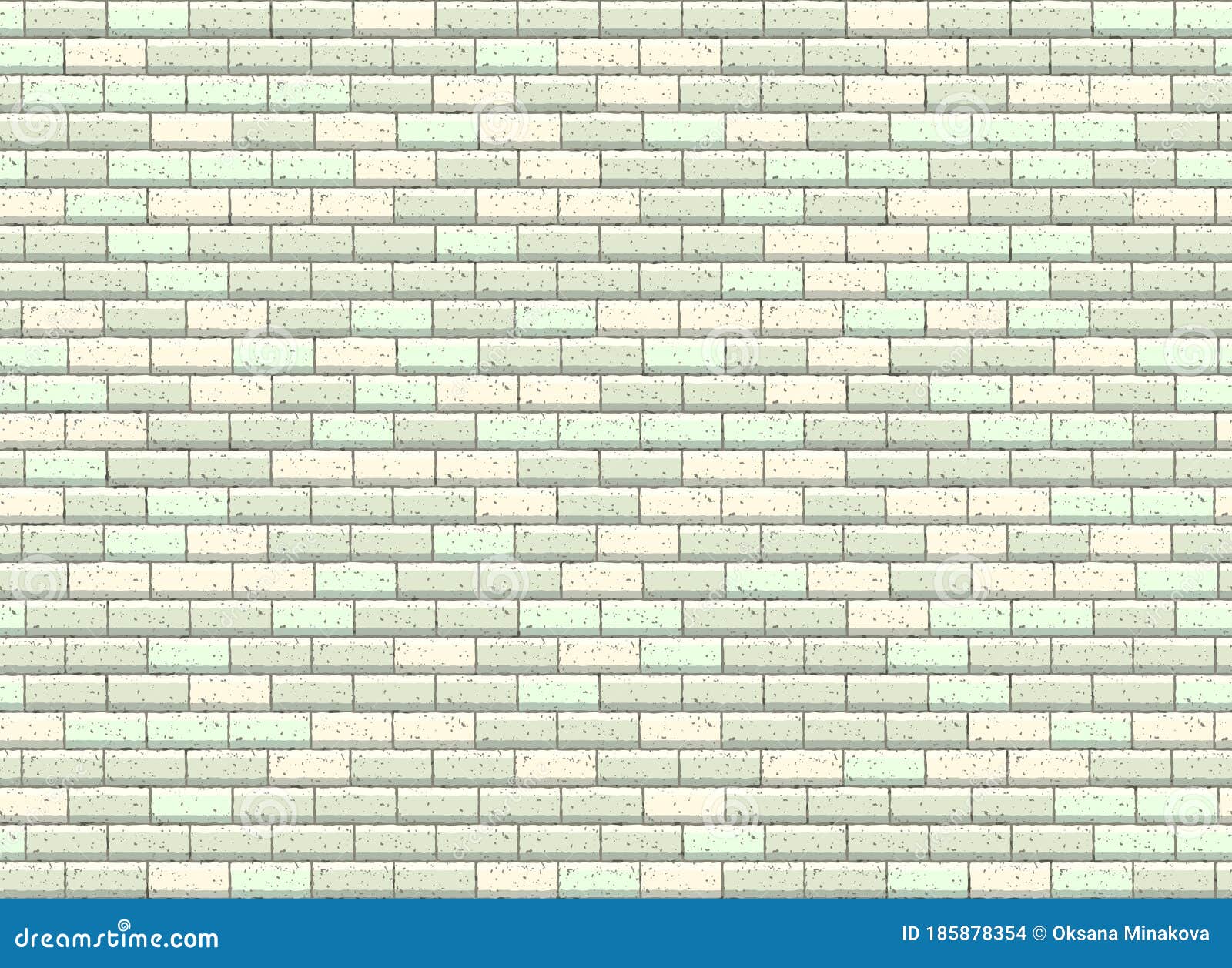 Brick Wall Seamless Pattern. Realistic Light Color Brick Texture ...