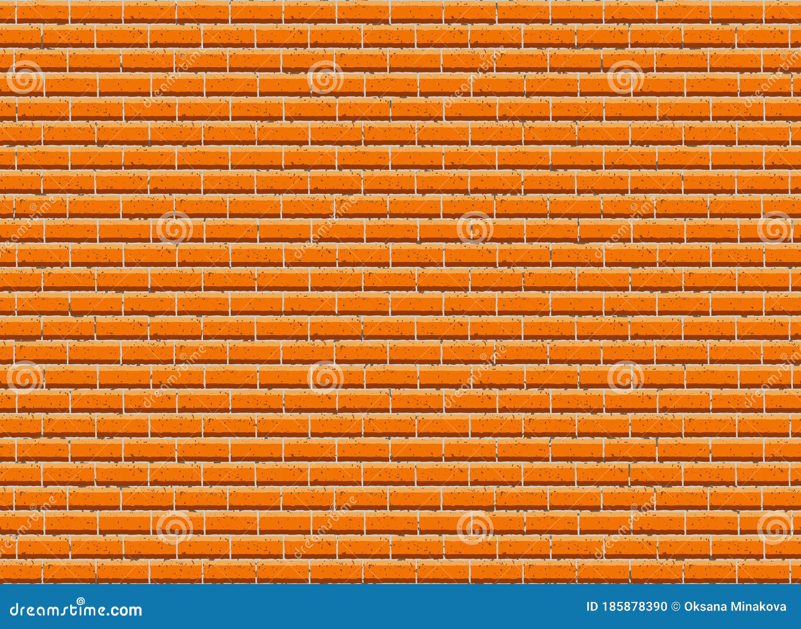 Brick Wall Seamless Pattern. Realistic Yellow Orange Brick Texture ...