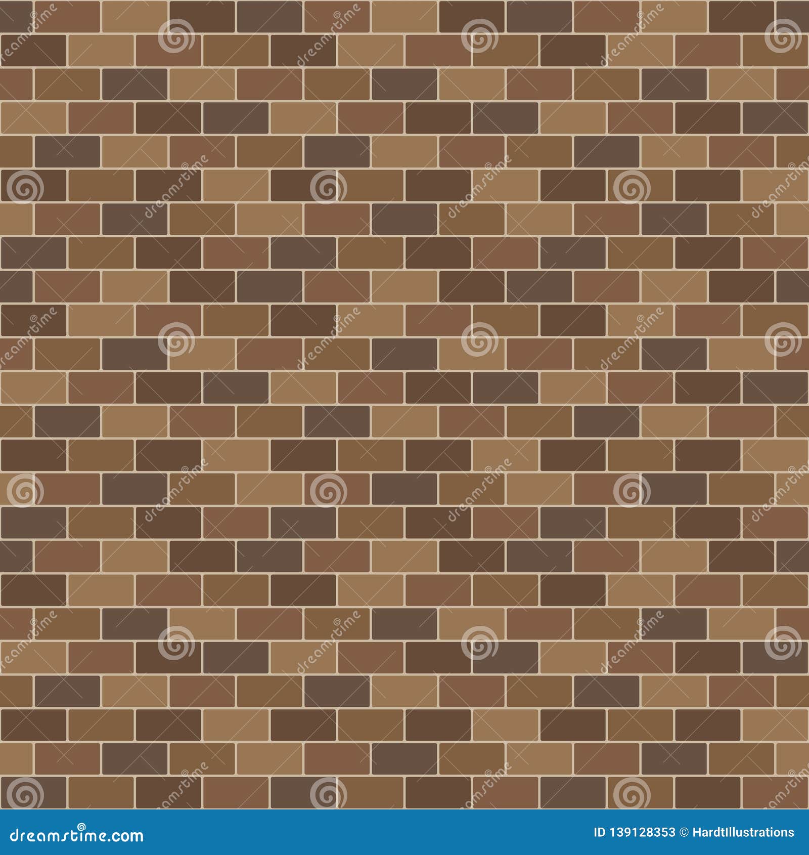 Brick Wall Seamless Pattern Stock Vector - Illustration of repeating ...