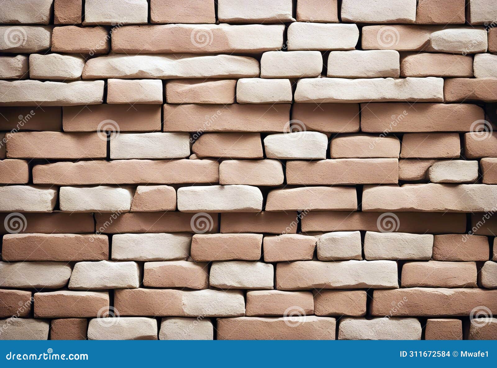 Brick Wall Seamless Texture. Beige Stone Pattern Background Stock Photo ...