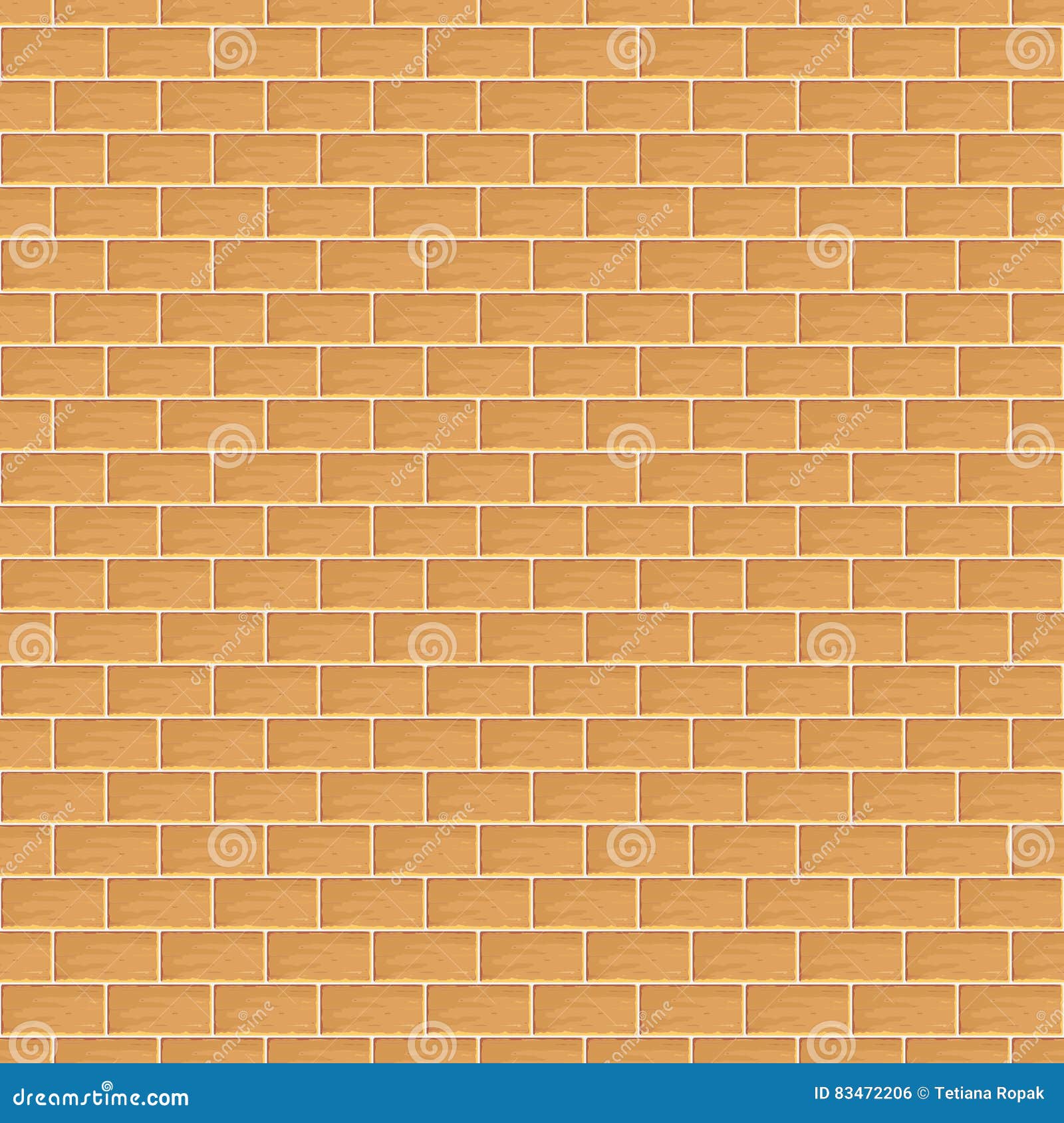 Brick Wall Seamless Vector Illustration Background. Texture Pattern for ...